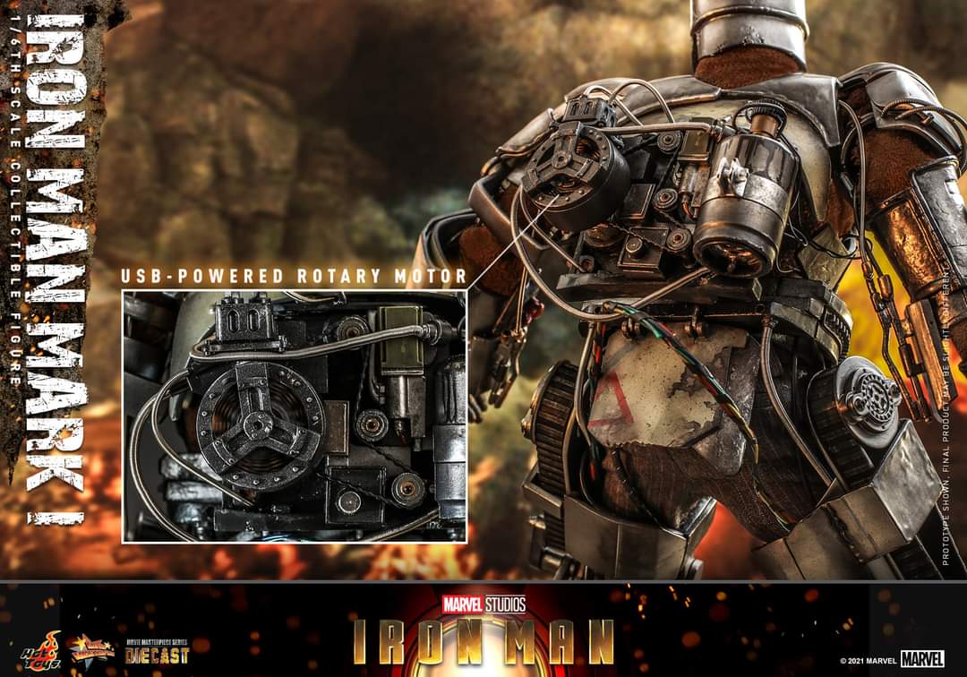 Hot Toys Iron Man Mark I Figure Sixth Scale Marvel Limited Collectible ...