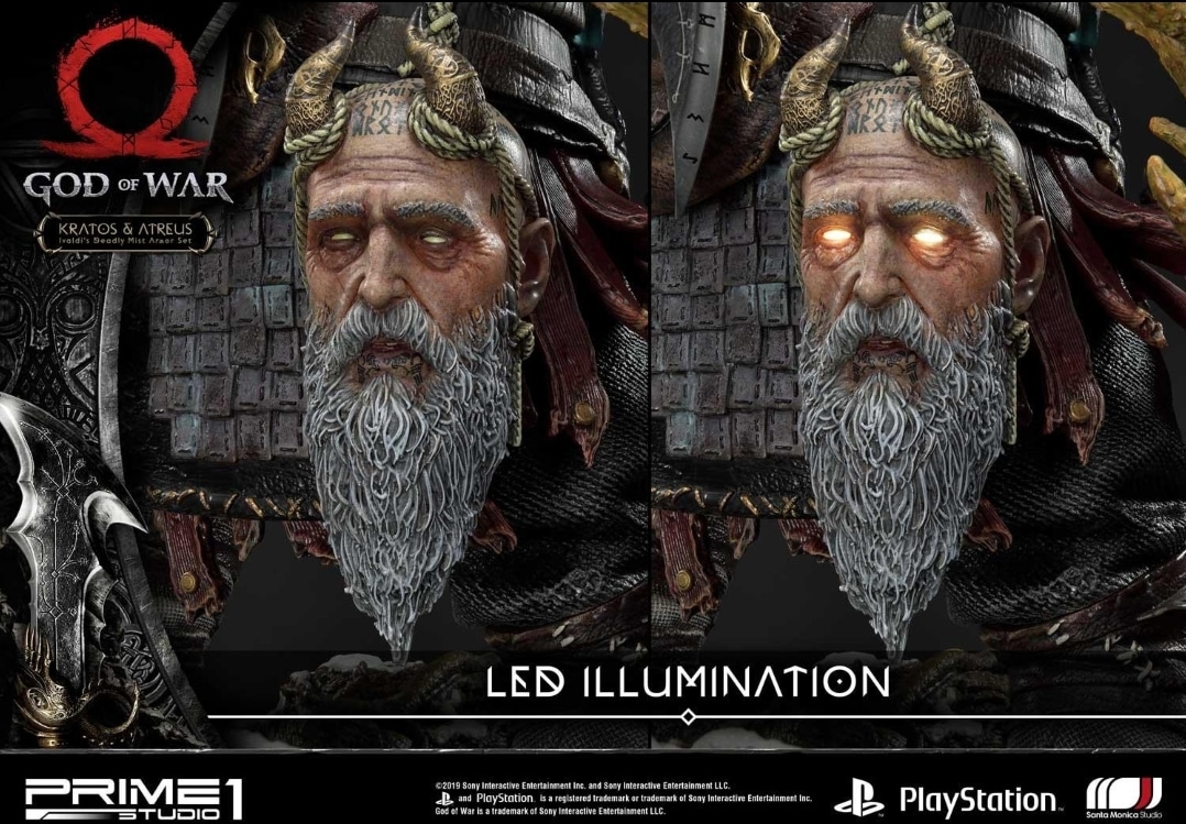 God of War Kratos and Atreus Statue Ivaldis Deadly Mist Armor - Comic ...