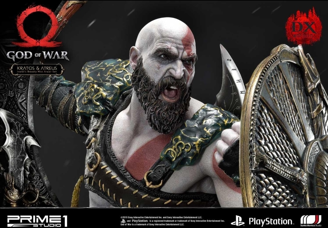 God of War Kratos and Atreus Statue Ivaldis Deadly Mist Armor - Comic ...