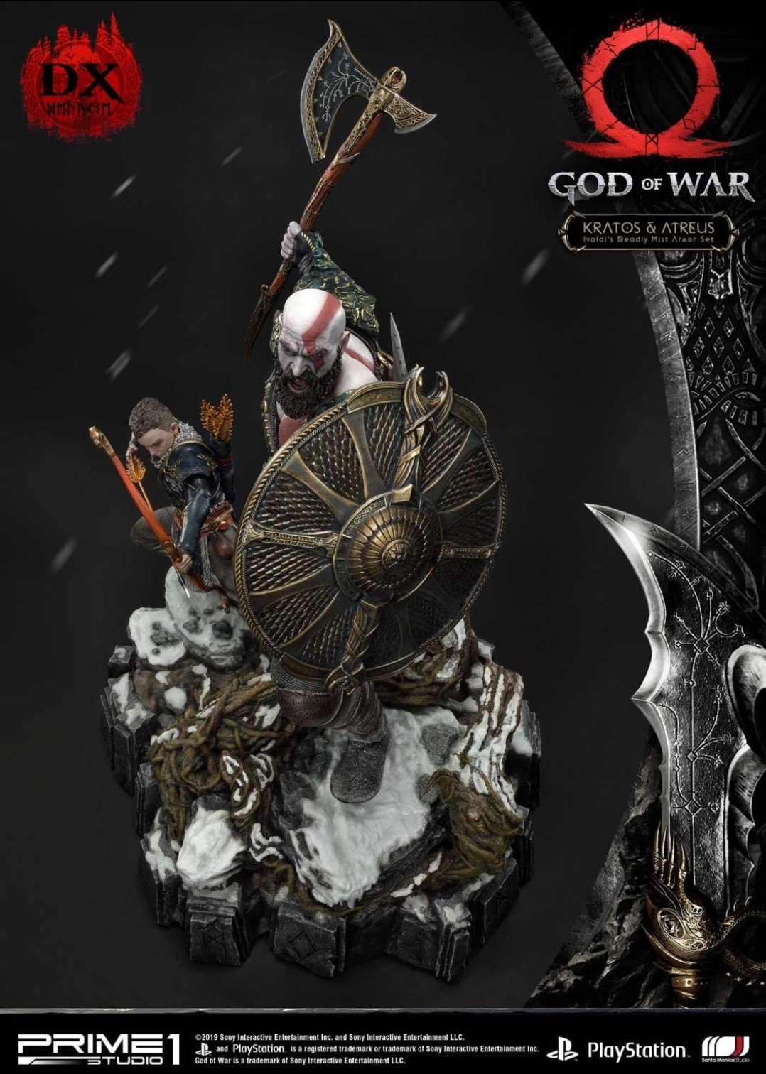 God of War Kratos and Atreus Statue Ivaldis Deadly Mist Armor - Comic ...