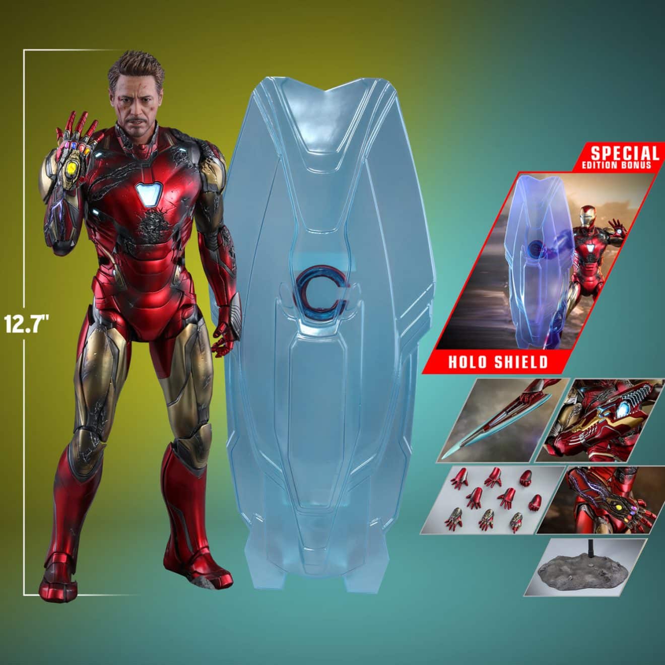 Avengers Endgame Iron Man Mark LXXV Battle-Damaged Sixth Scale Figure ...