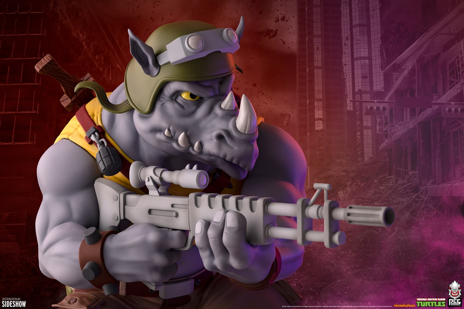Teenage Mutant Ninja Turtles: Rocksteady 1/4 Scale Statue - Comic Concepts