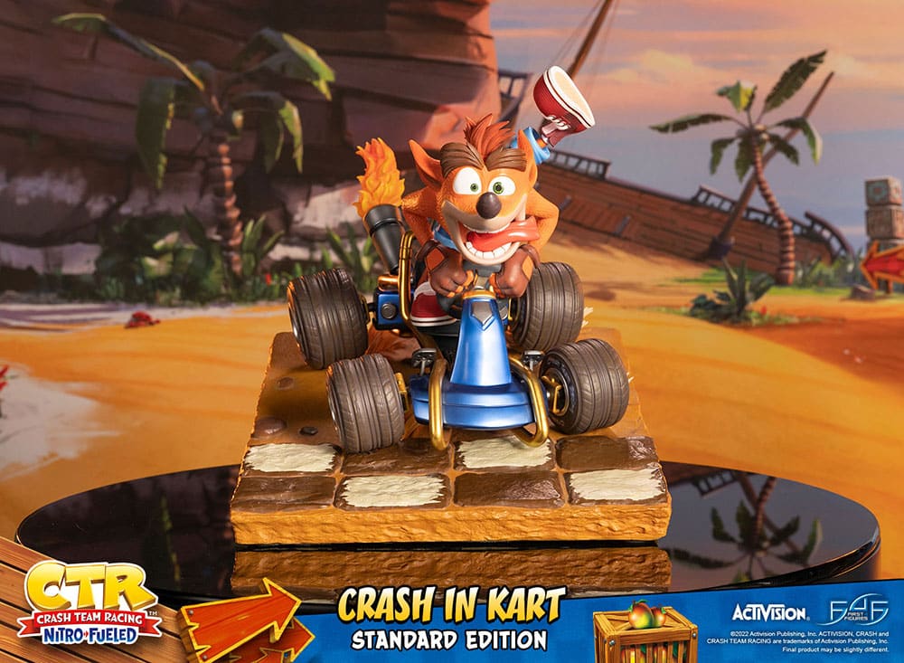 Crash Team Racing Crash Bandicoot In Kart Statue - Comic Concepts