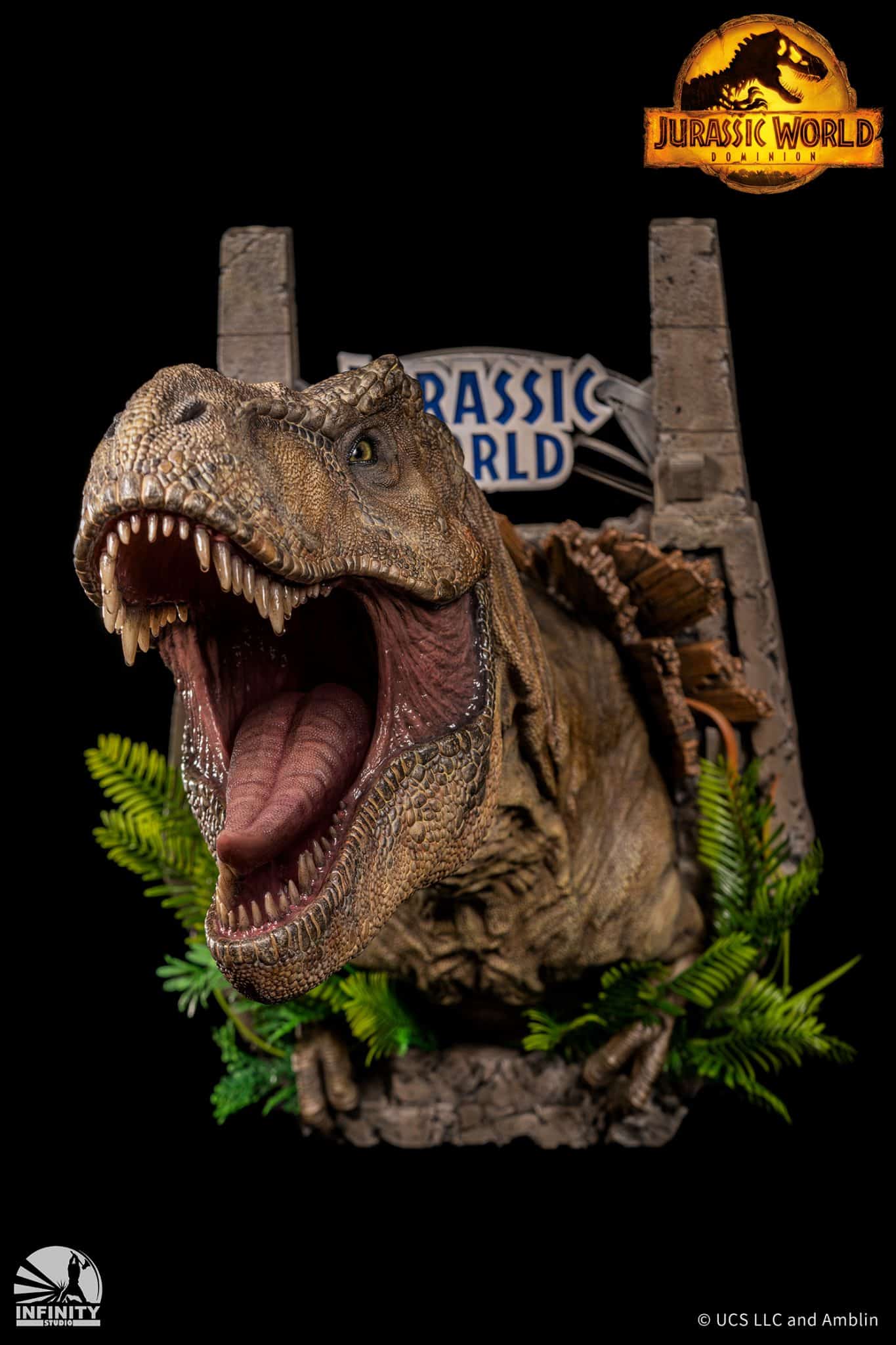 Jurassic World Dominion Tyrannosaurus Rex Wall-Mounted Bust – Comic ...