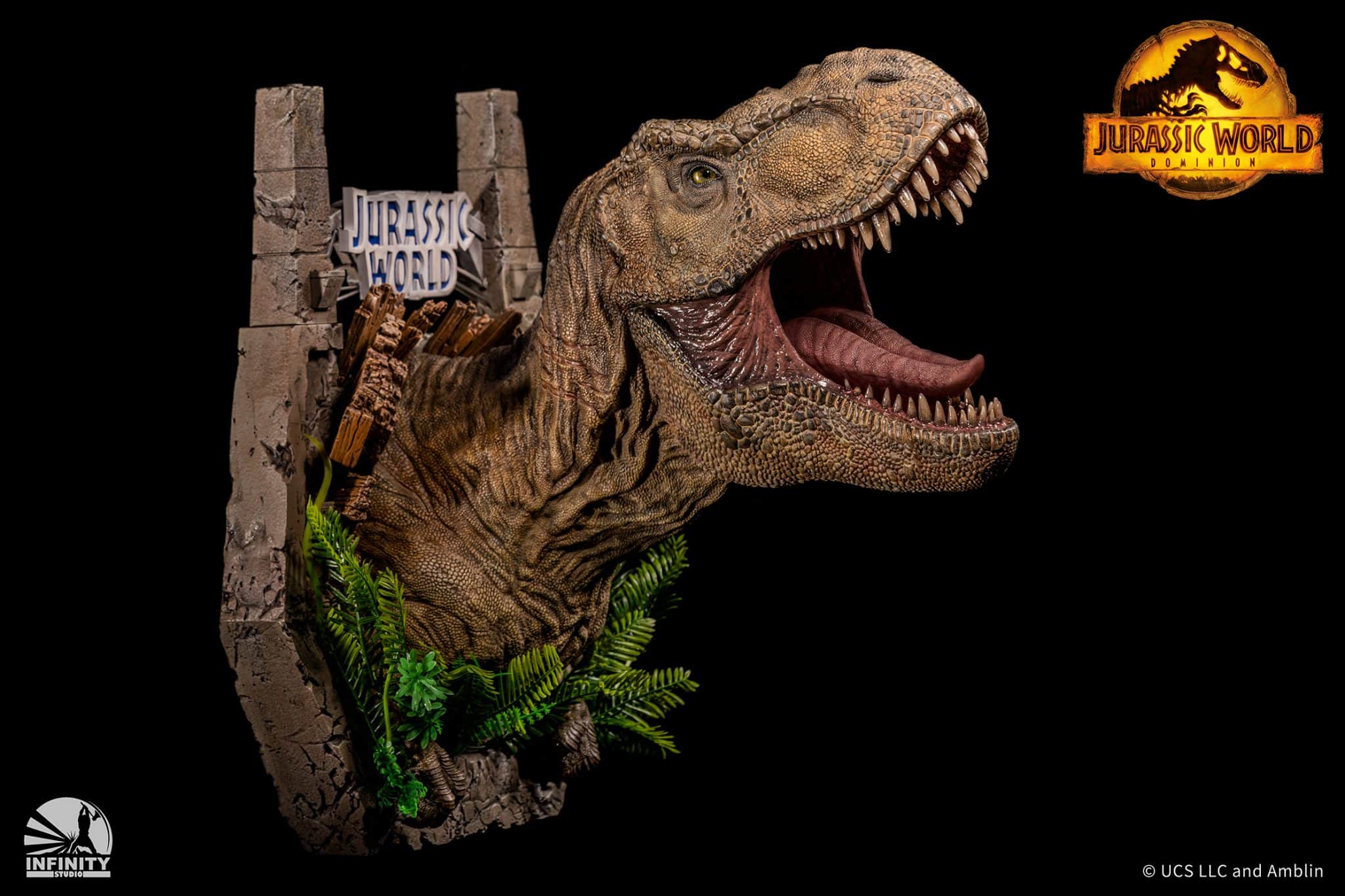 Jurassic World Dominion Tyrannosaurus Rex Wall-Mounted Bust - Comic ...