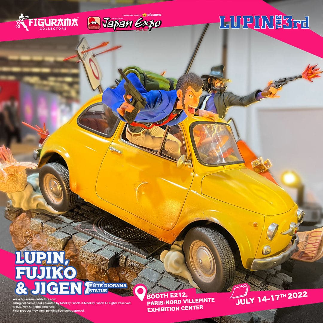 Lupin The 3rd Lupin, Jigen, And Fujiko Statue Elite Diorama - Comic ...