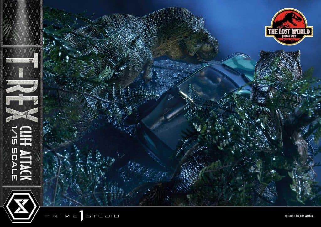Jurassic Park T-Rex Cliff Attack Statue – Comic Concepts
