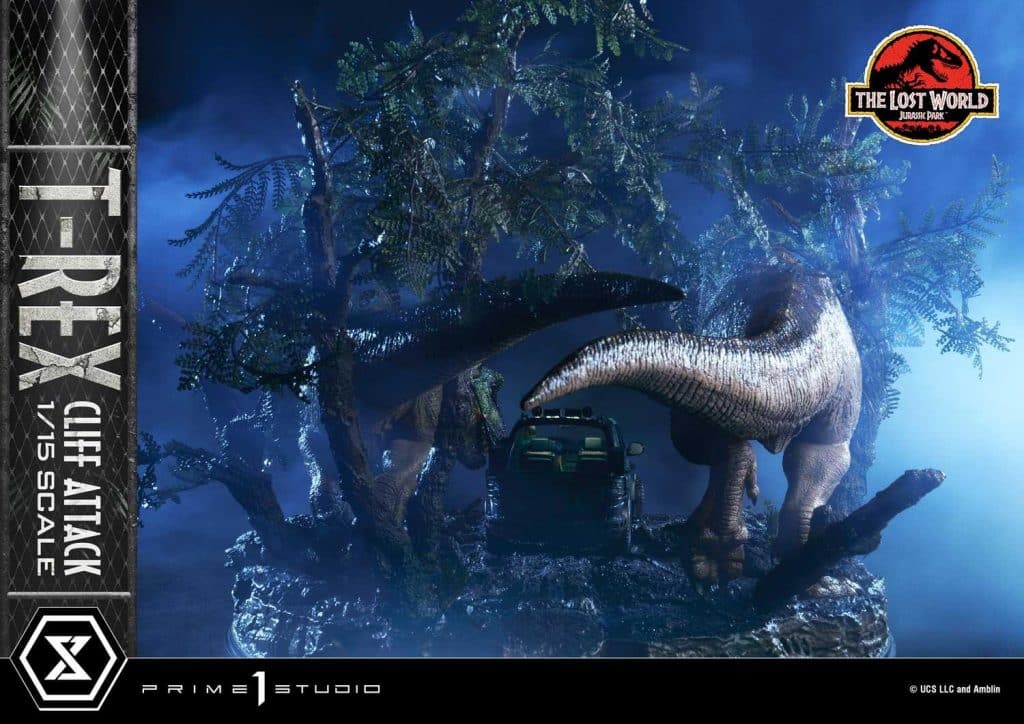 Jurassic Park T-Rex Cliff Attack Statue – Comic Concepts