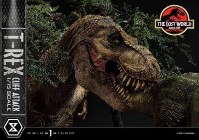 Jurassic Park T-Rex Cliff Attack Statue – Comic Concepts