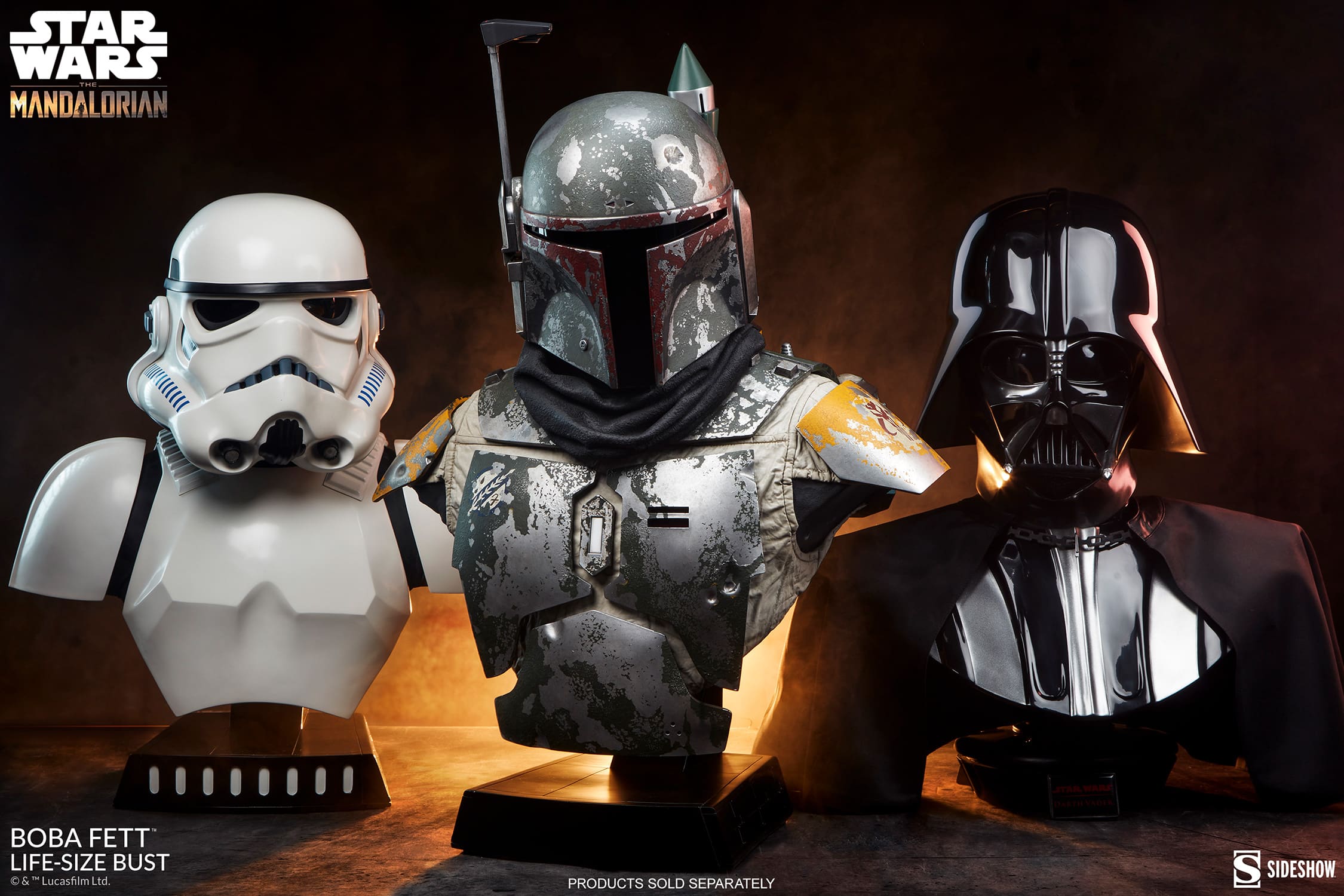 The Mandalorian Boba Fett Life-Size Bust - Comic Concepts