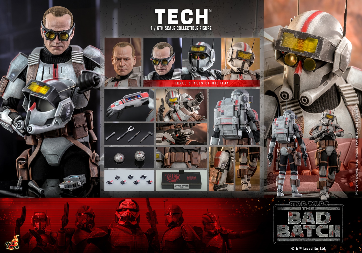 The Bad Batch Tech Figure Limited Sixth Scale Figure - Comic Concepts