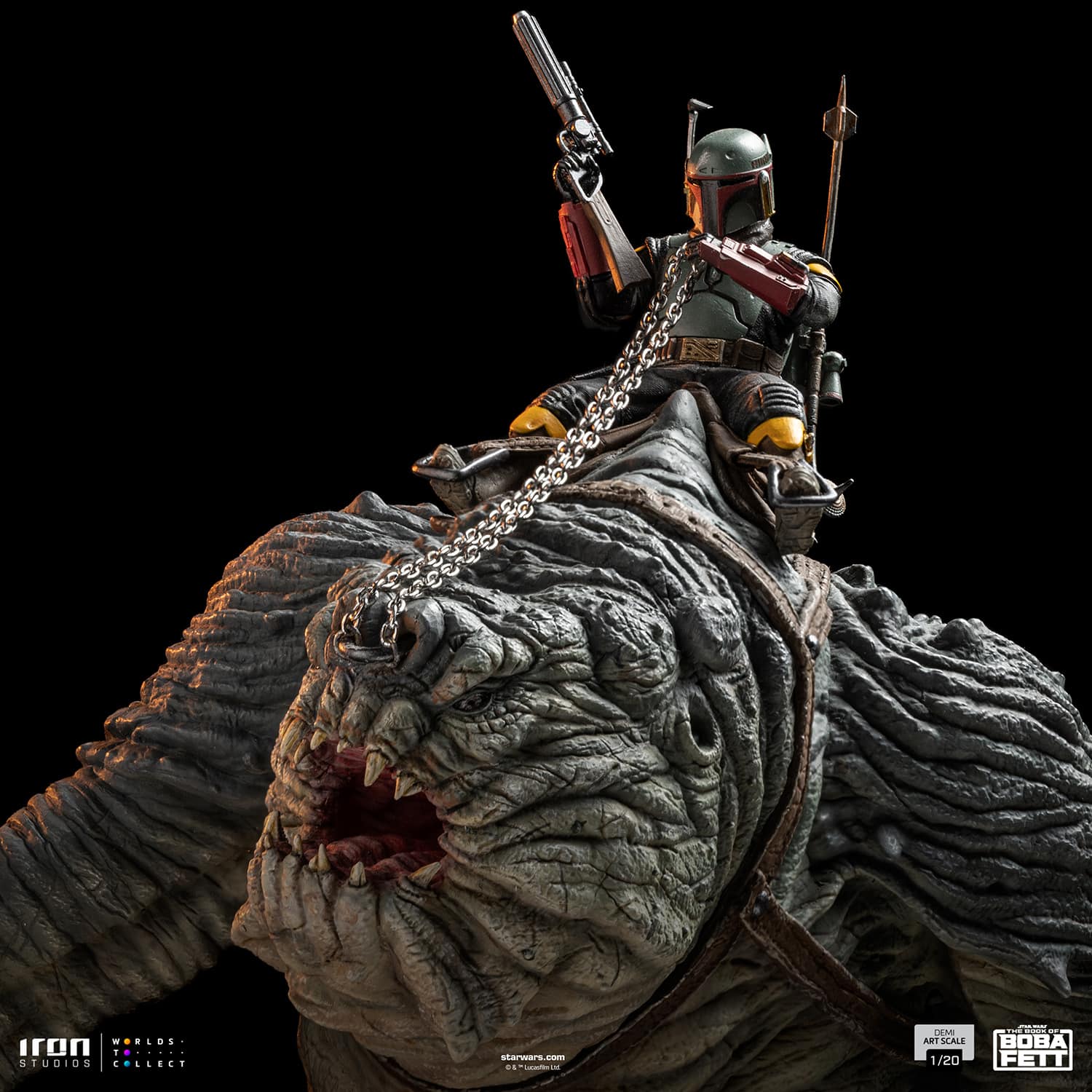 Iron Studios Boba Fett and Rancor Statue Limited Star Wars Collectible ...