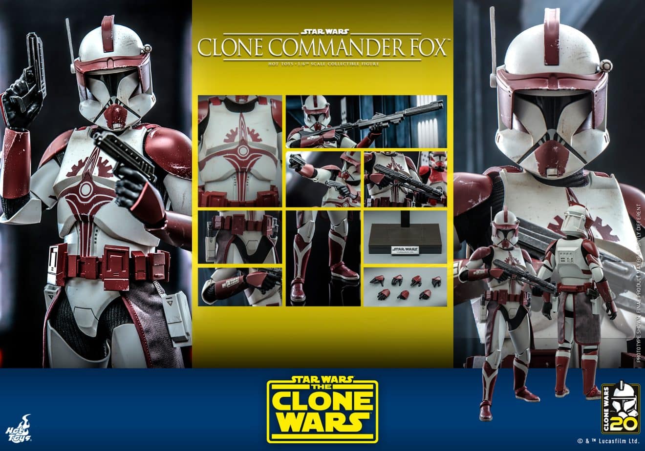Hot Toys Clone Commander Fox Figure Star Wars The Clone Wars Sixth ...