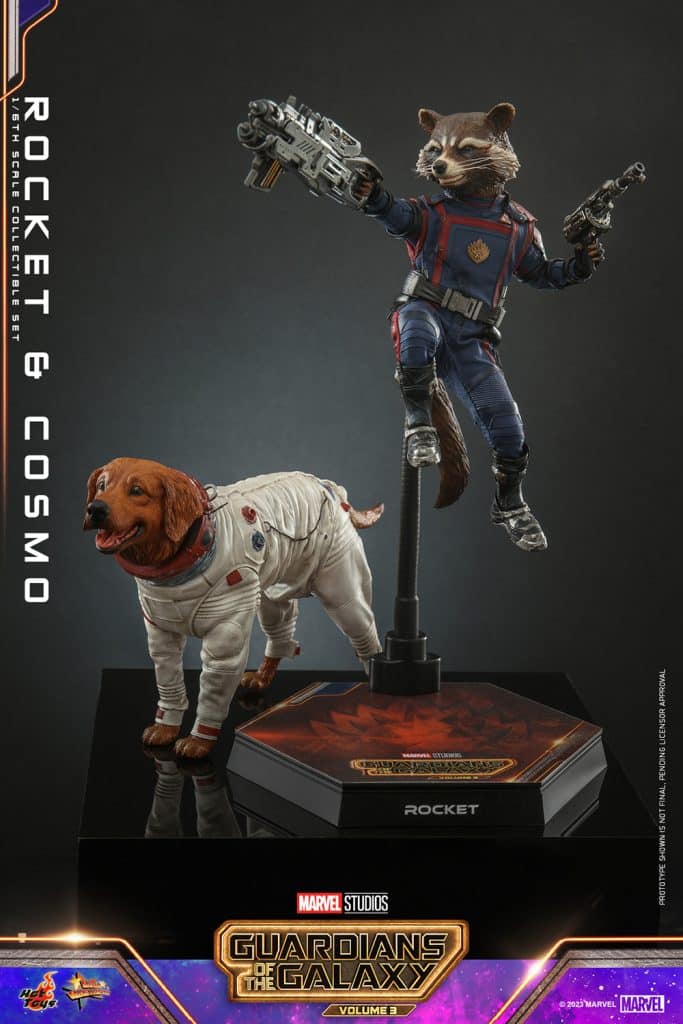 Hot Toys Rocket and Cosmo Figure Set Marvel Guardians Of The Galaxy Vol ...
