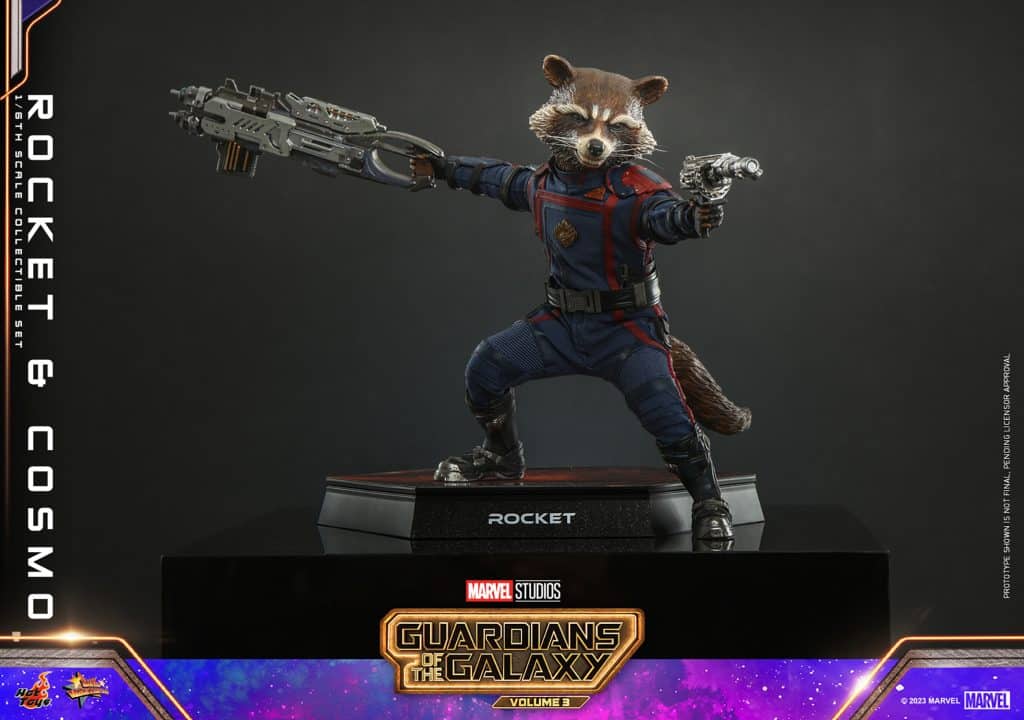 Hot Toys Rocket and Cosmo Figure Set Marvel Guardians Of The Galaxy Vol ...