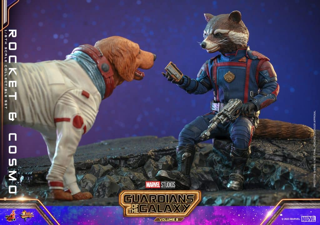 Hot Toys Rocket and Cosmo Figure Set Marvel Guardians Of The Galaxy Vol ...