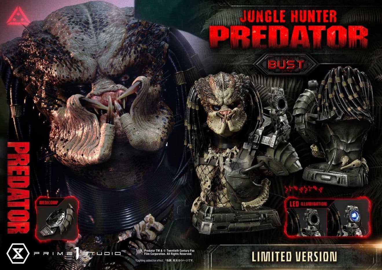 Prime 1 Studio Jungle Hunter Predator Limited Version Bust Statue ...