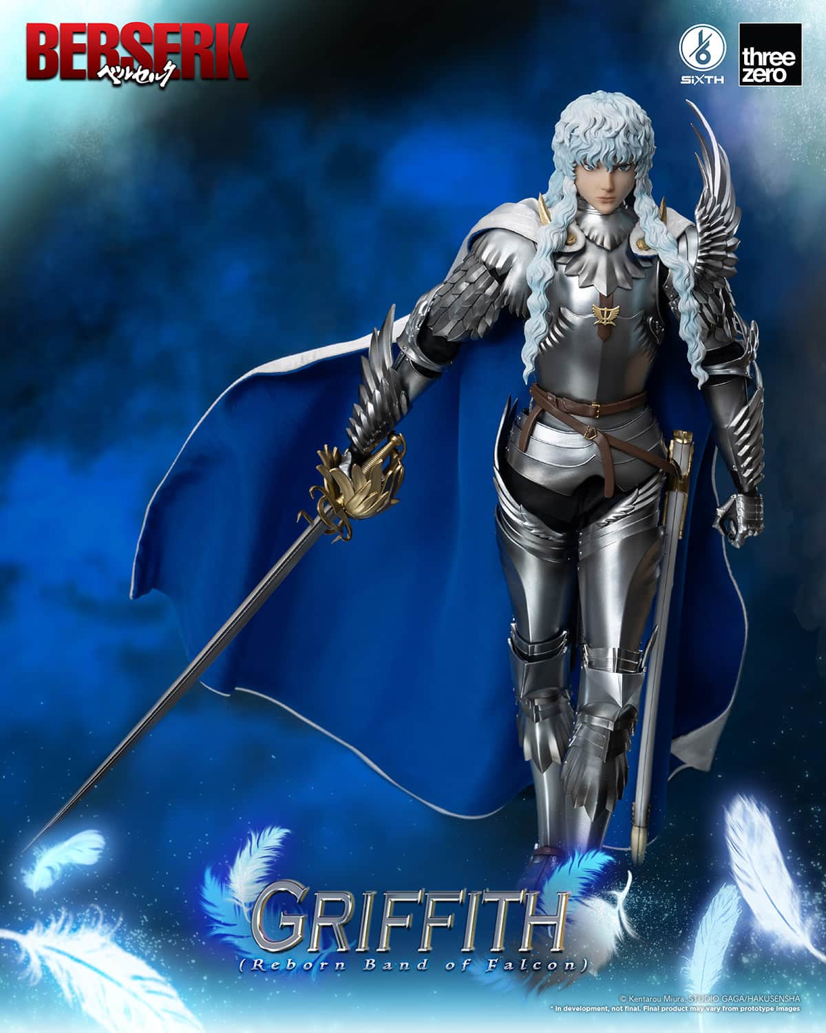 ThreeZero Griffith Figure Reborn Band Of Falcon BERSERK Sixth Scale ...