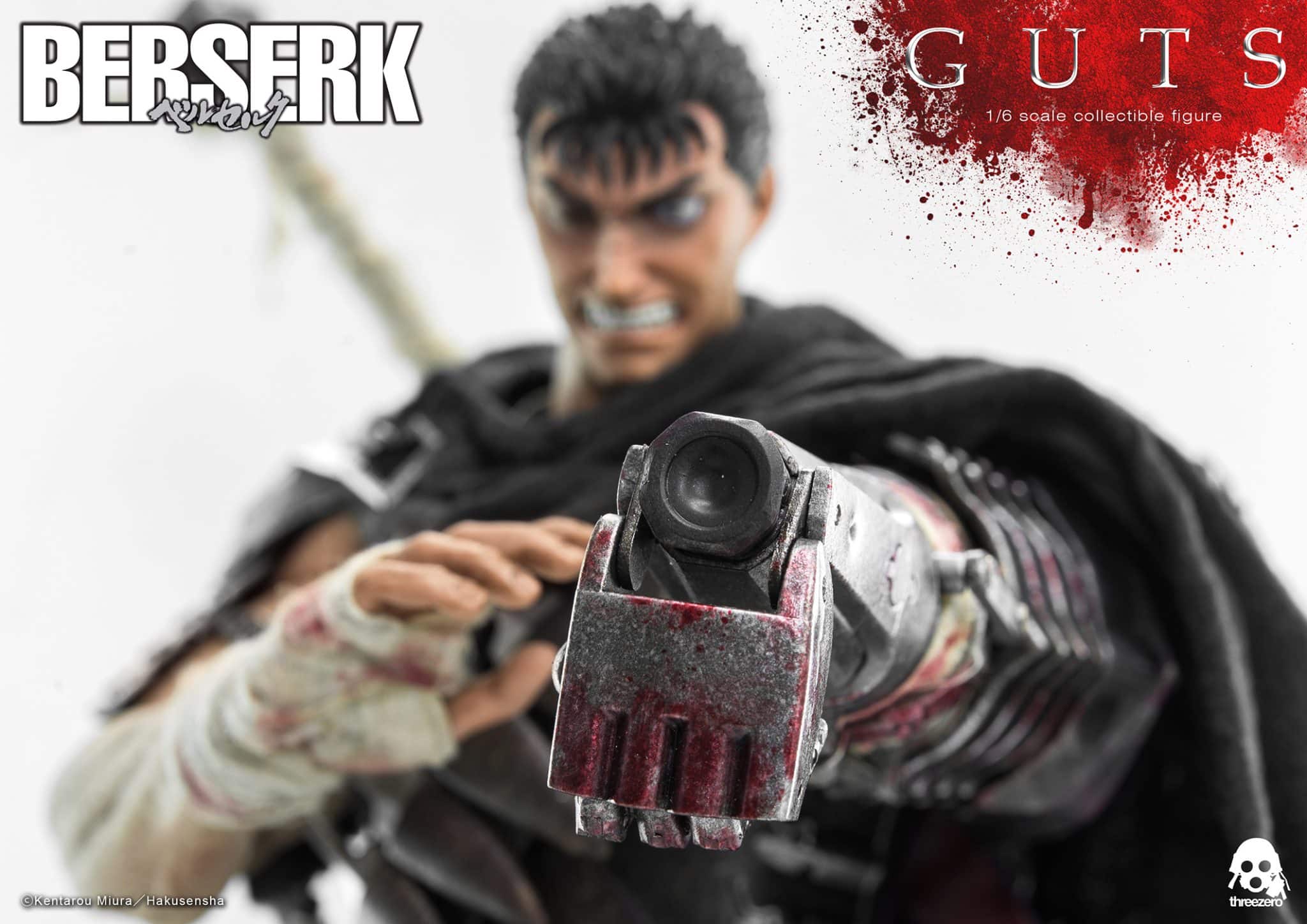 ThreeZero Guts The Black Swordsman Figure BERSERK Sixth Scale ...