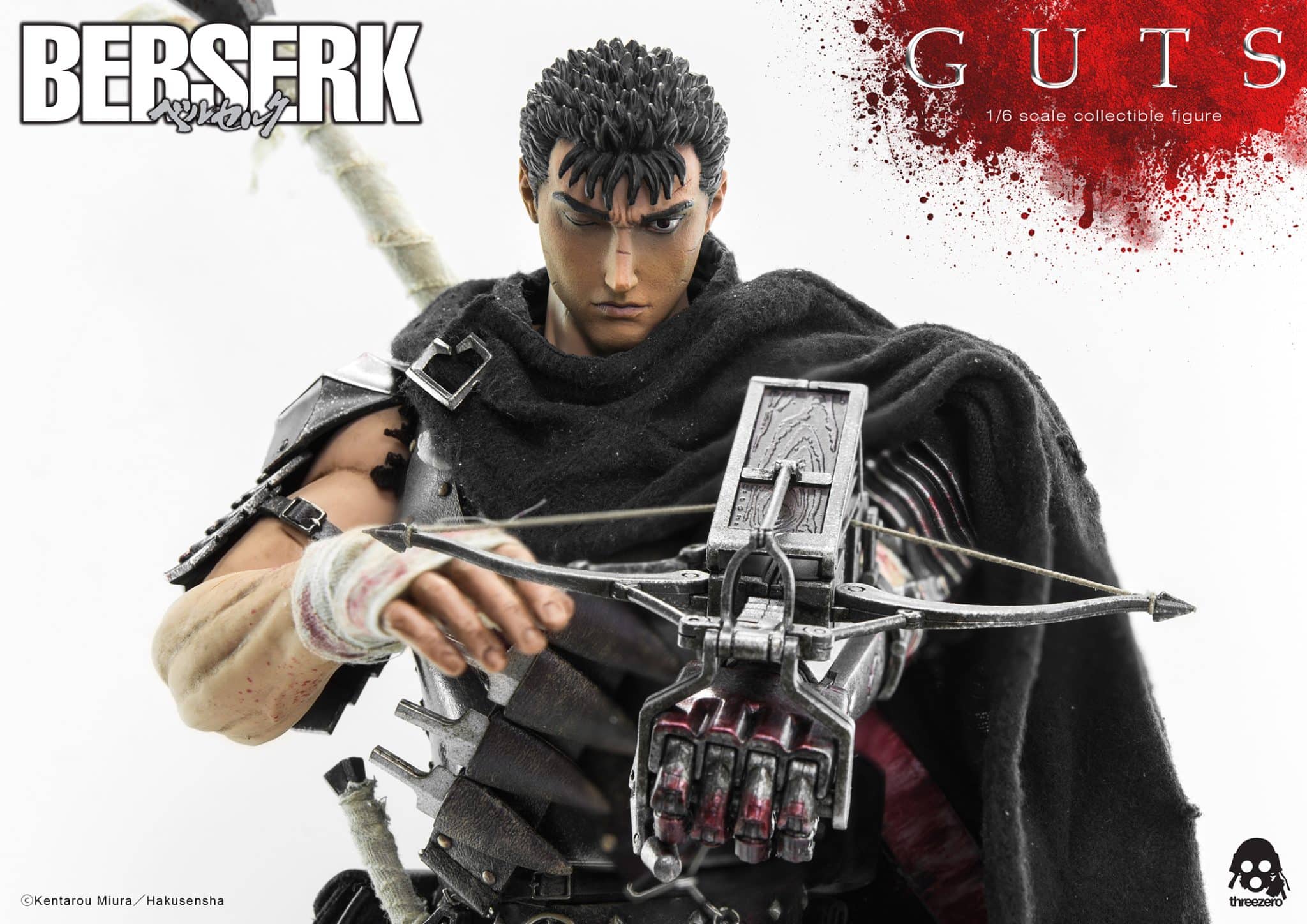 ThreeZero Guts The Black Swordsman Figure BERSERK Sixth Scale ...