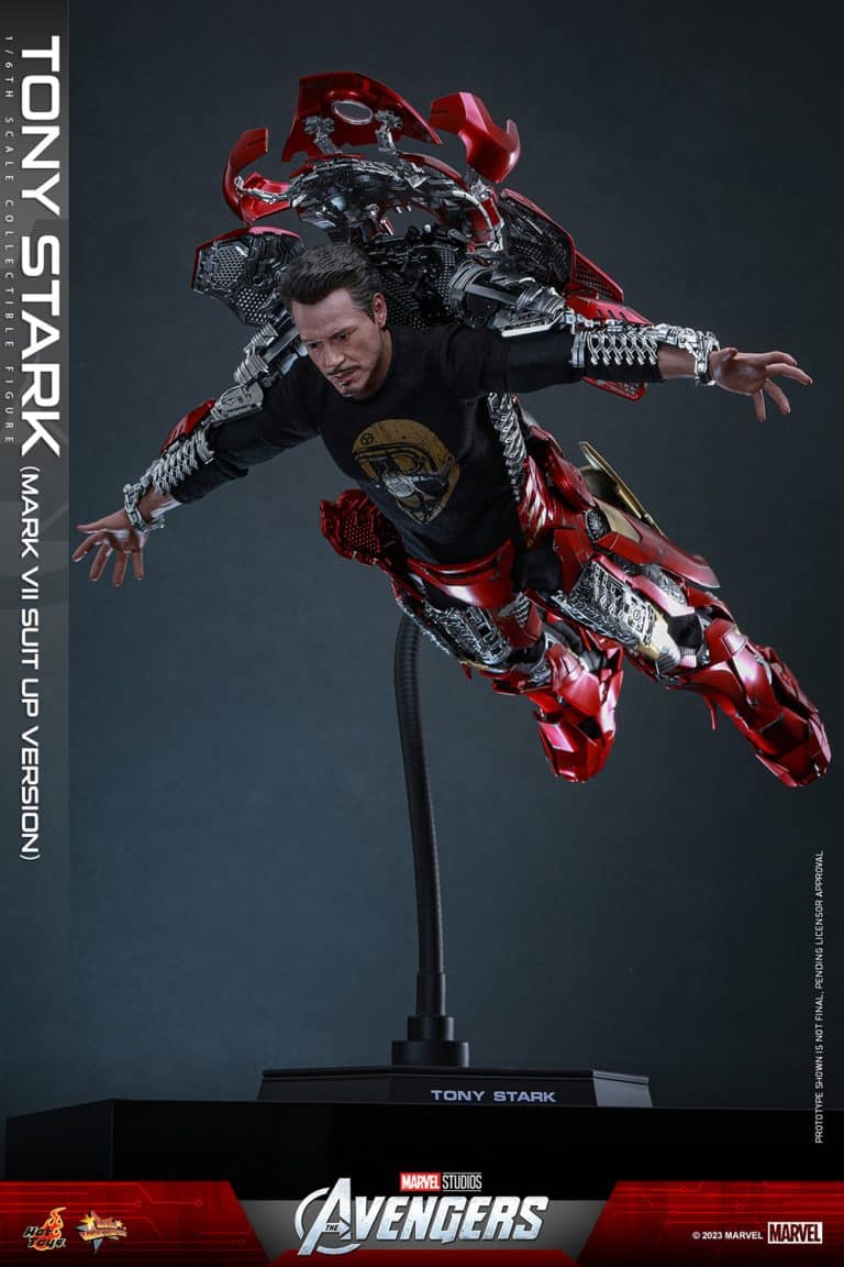 Hot Toys Tony Stark Mark VII Suit-Up Version Figure Iron Man Limited ...