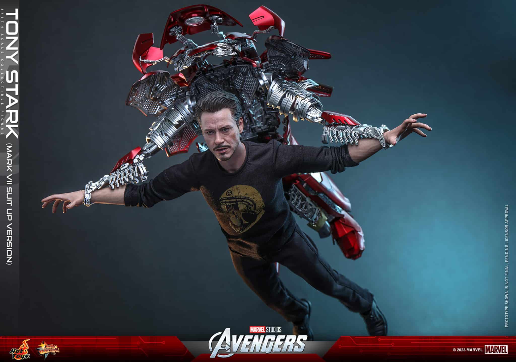 Hot Toys Tony Stark Mark VII Suit-Up Version Figure Iron Man Limited ...