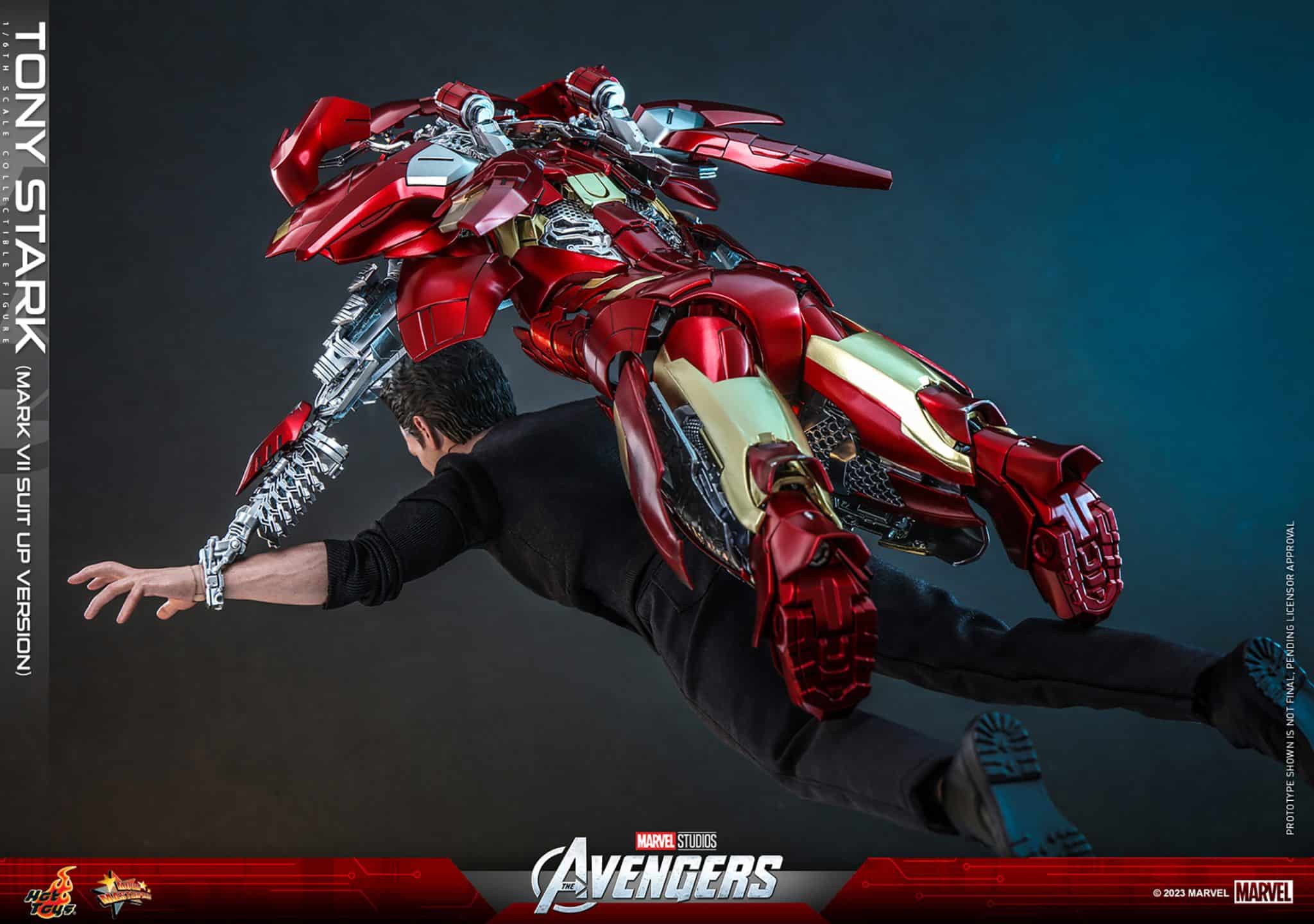 Hot Toys Tony Stark Mark VII Suit-Up Version Figure Iron Man Limited ...