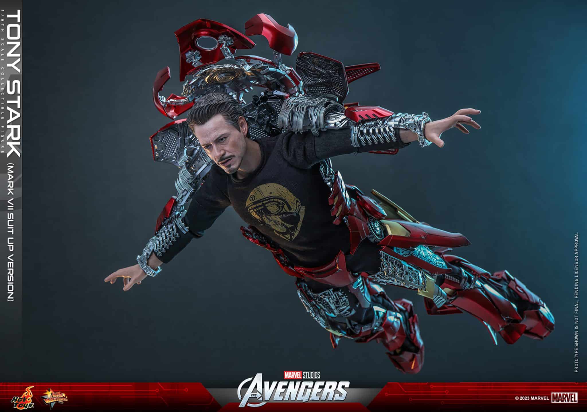 Hot Toys Tony Stark Mark VII Suit-Up Version Figure Iron Man Limited ...