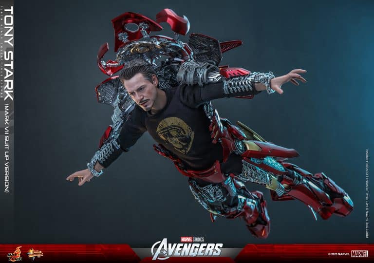 Hot Toys Tony Stark Mark VII Suit-Up Version Figure Iron Man Limited ...