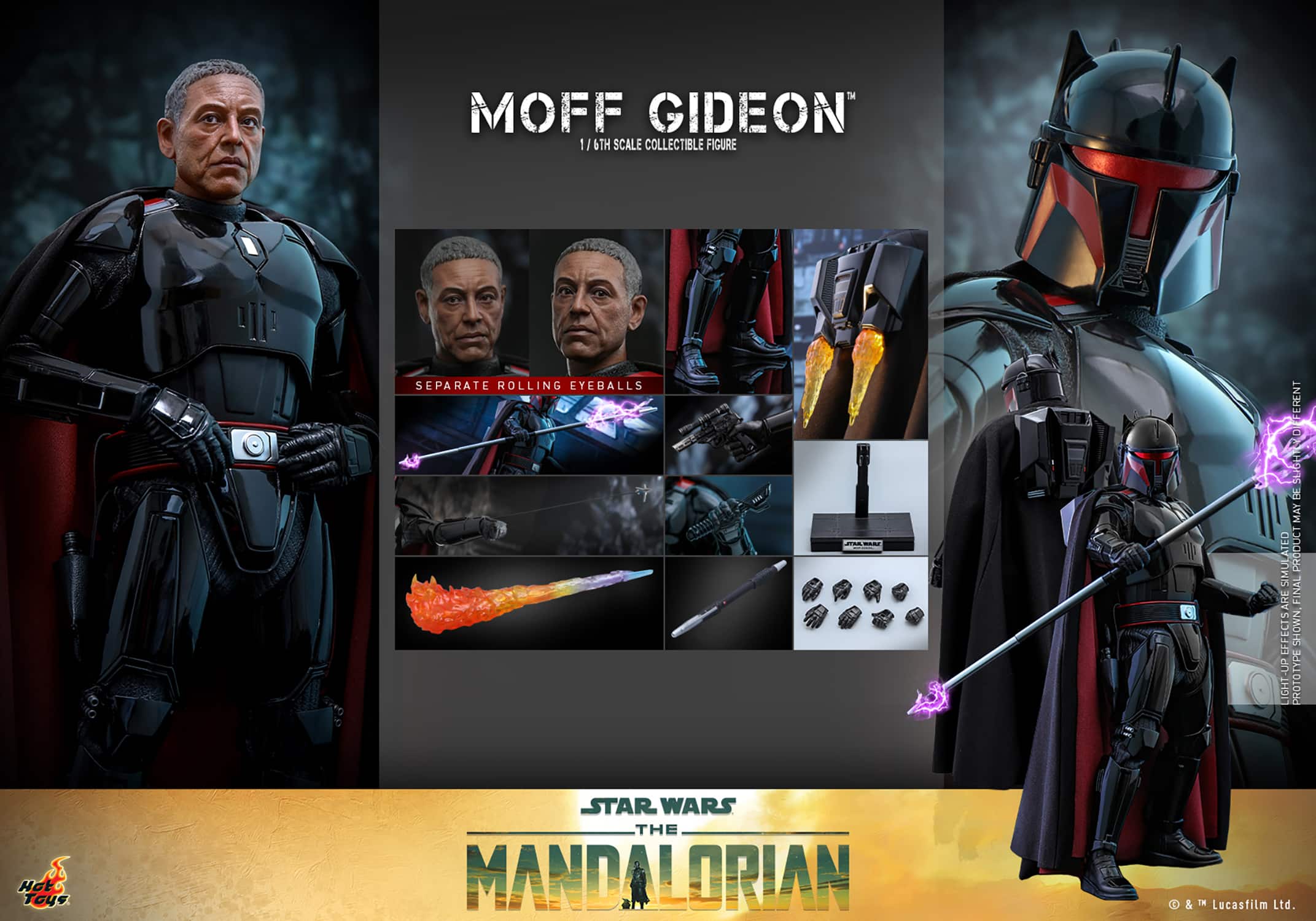 Hot Toys Moff Gideon Figure The Mandalorian Sixth Scale Limited ...