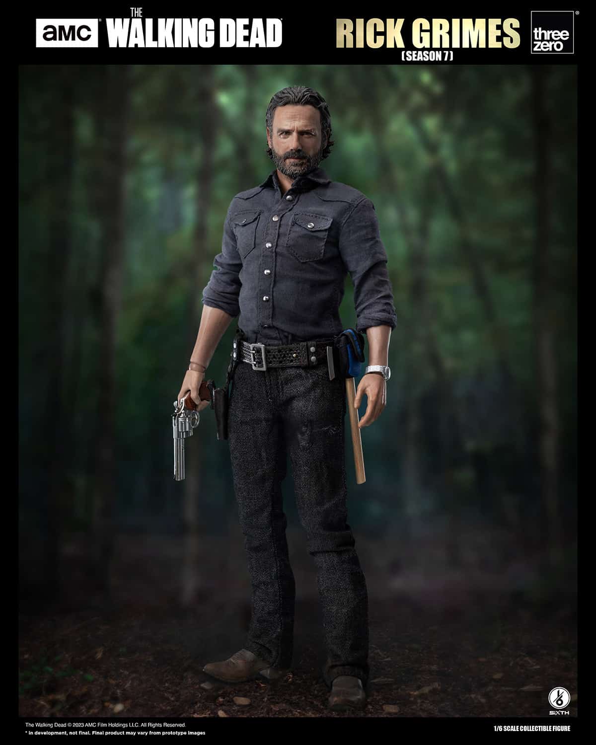 Threezero Rick Grimes Figure The Walking Dead Season 7 Limited ...