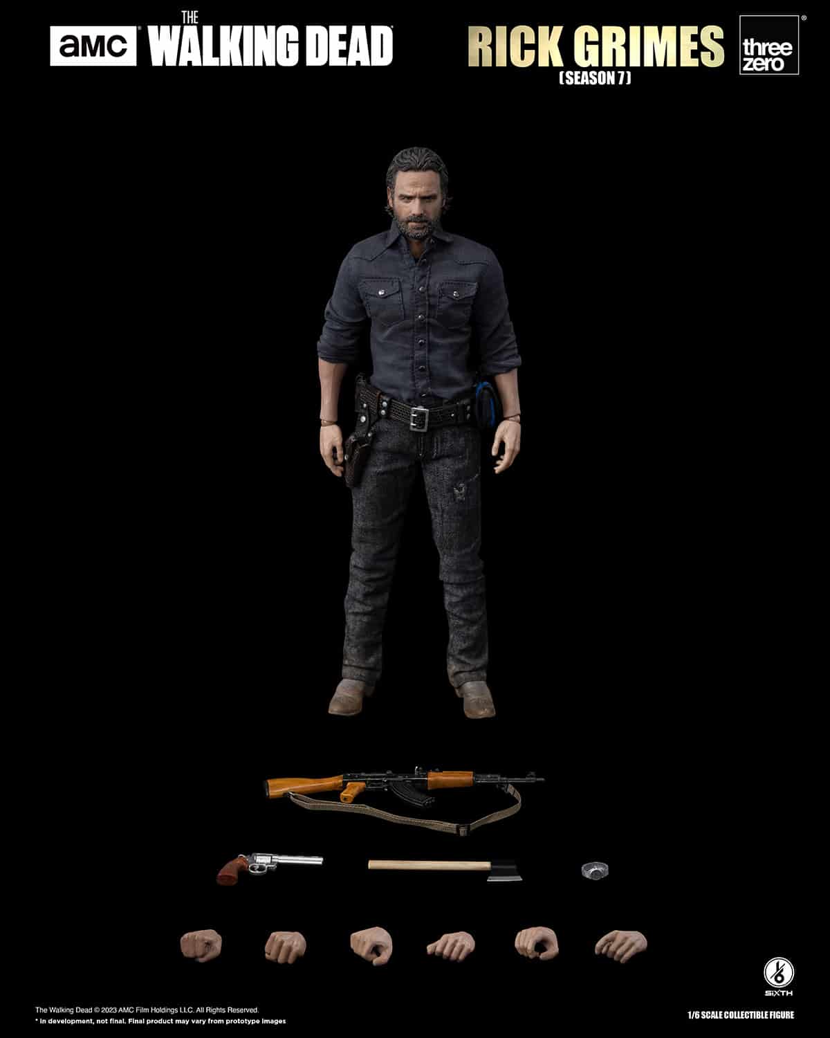 Threezero Rick Grimes Figure The Walking Dead Season 7 Limited ...