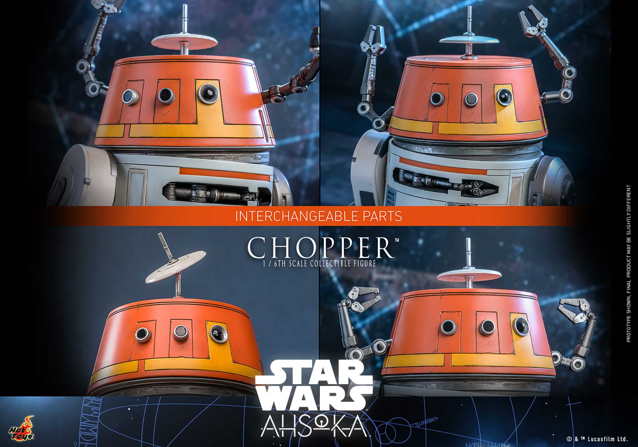 Hot Toys Chopper Sixth Scale Ahsoka Limited Collectible - Comic Concepts