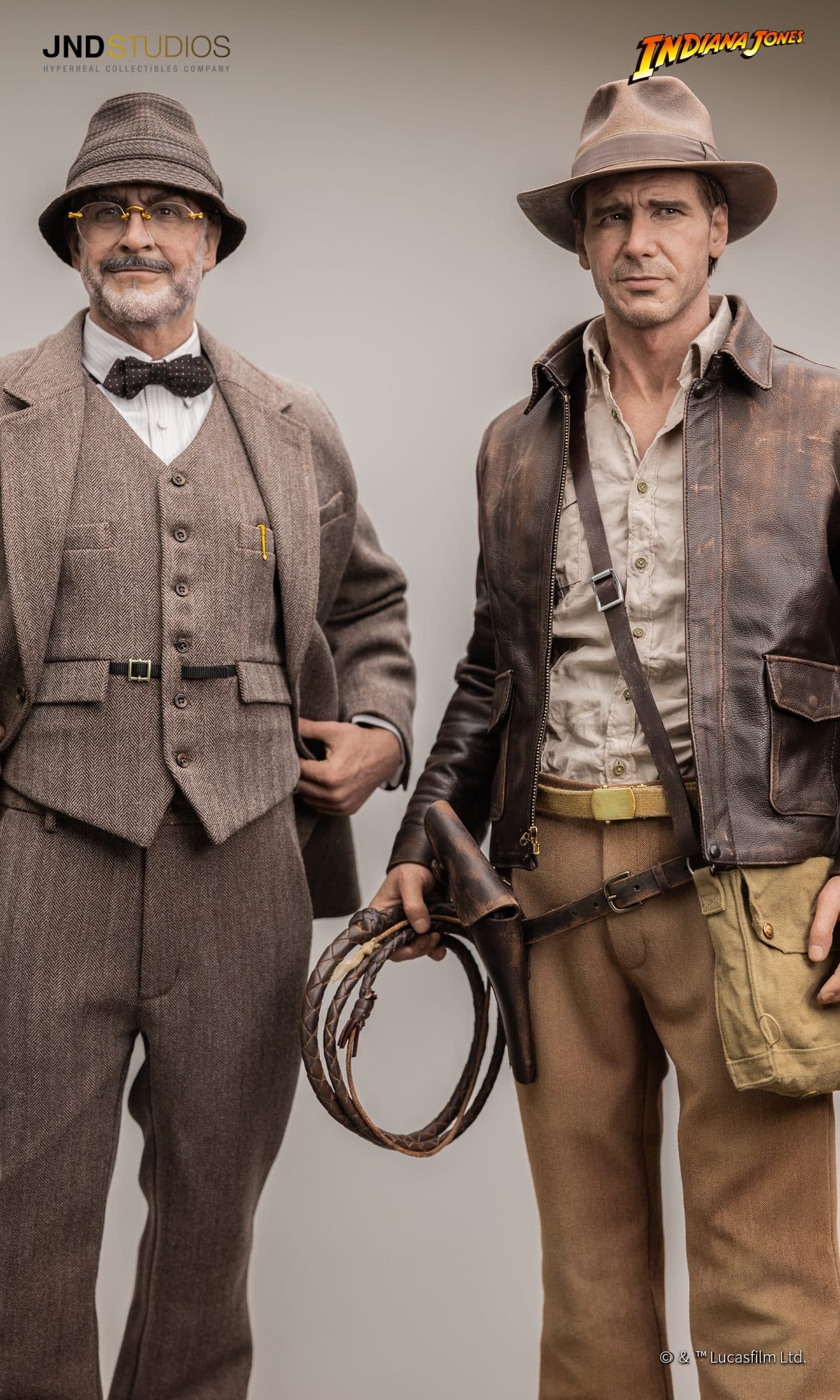 JND Studios Indiana Jones Hyperreal Movie Statue 1/3 Scale Dual Pack ...