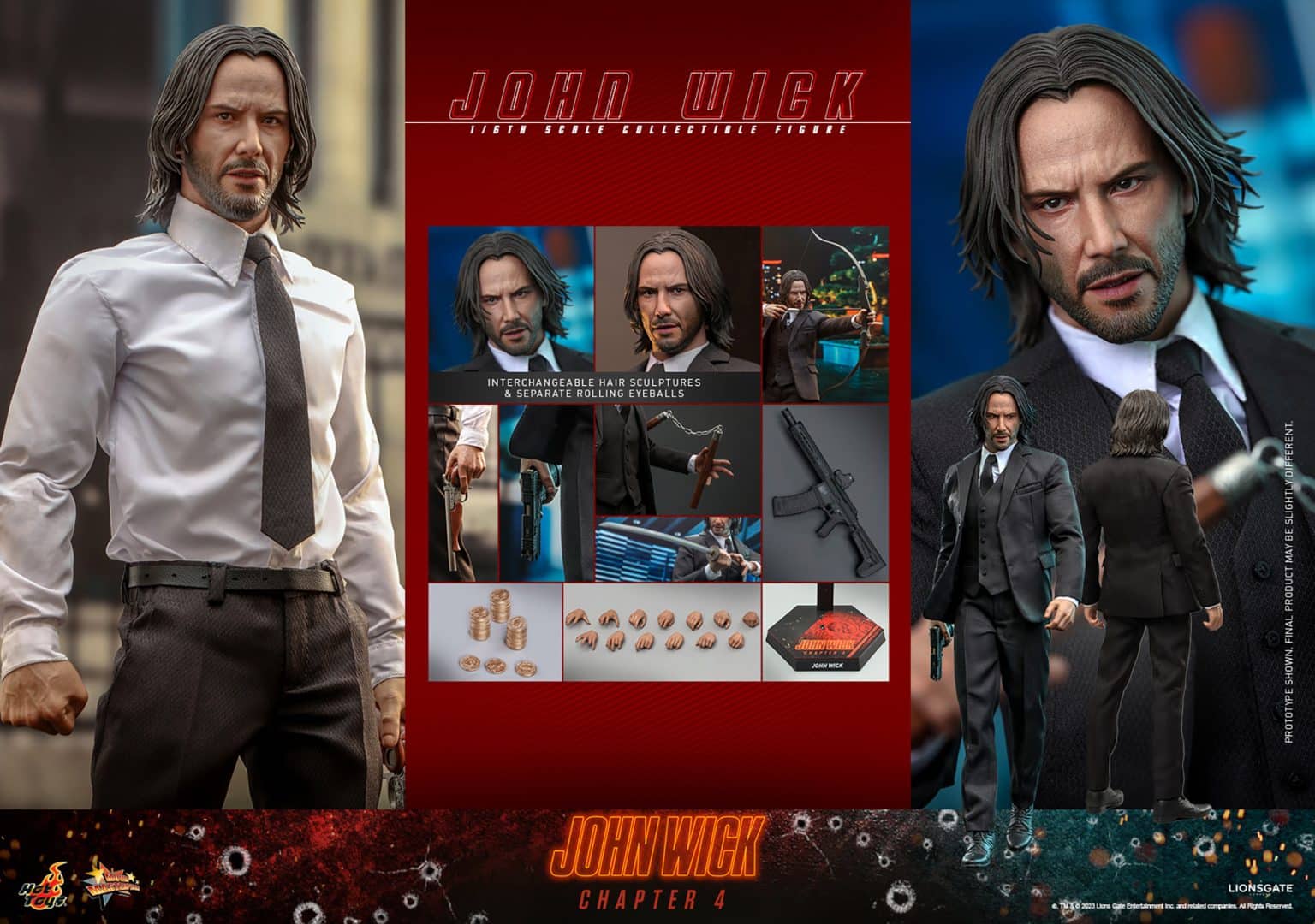 Hot Toys John Wick Sixth Scale Figure 1/6 Scale John Wick 4 Limited ...