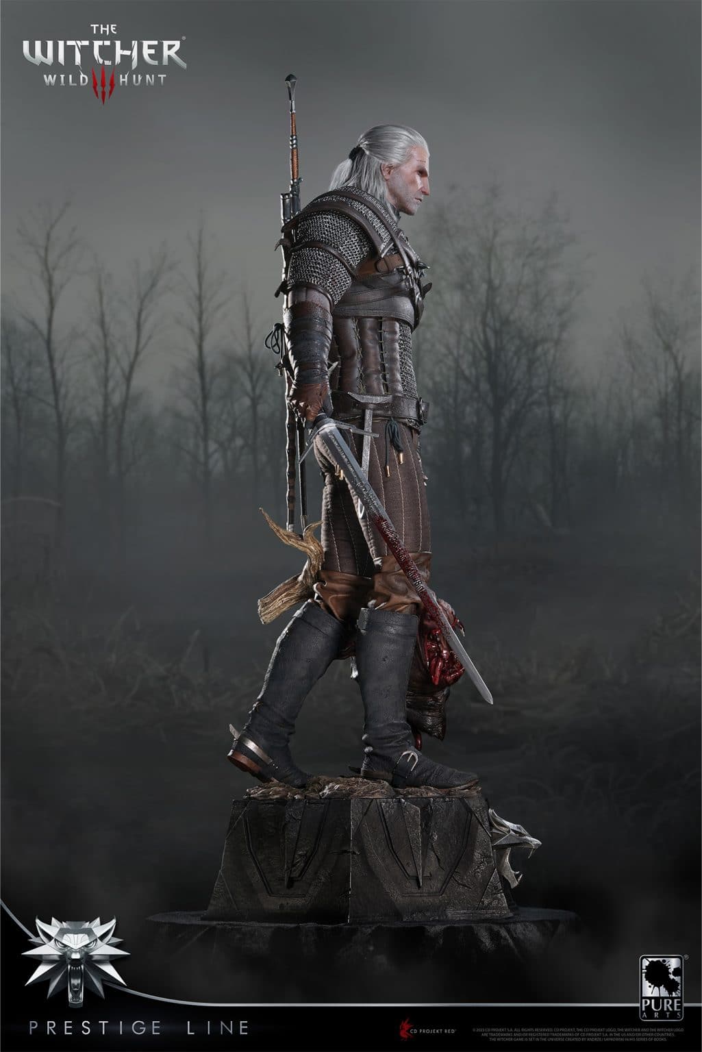 PureArts Geralt Of Rivia Statue 1/2 Scale Prestige Line Witcher ...
