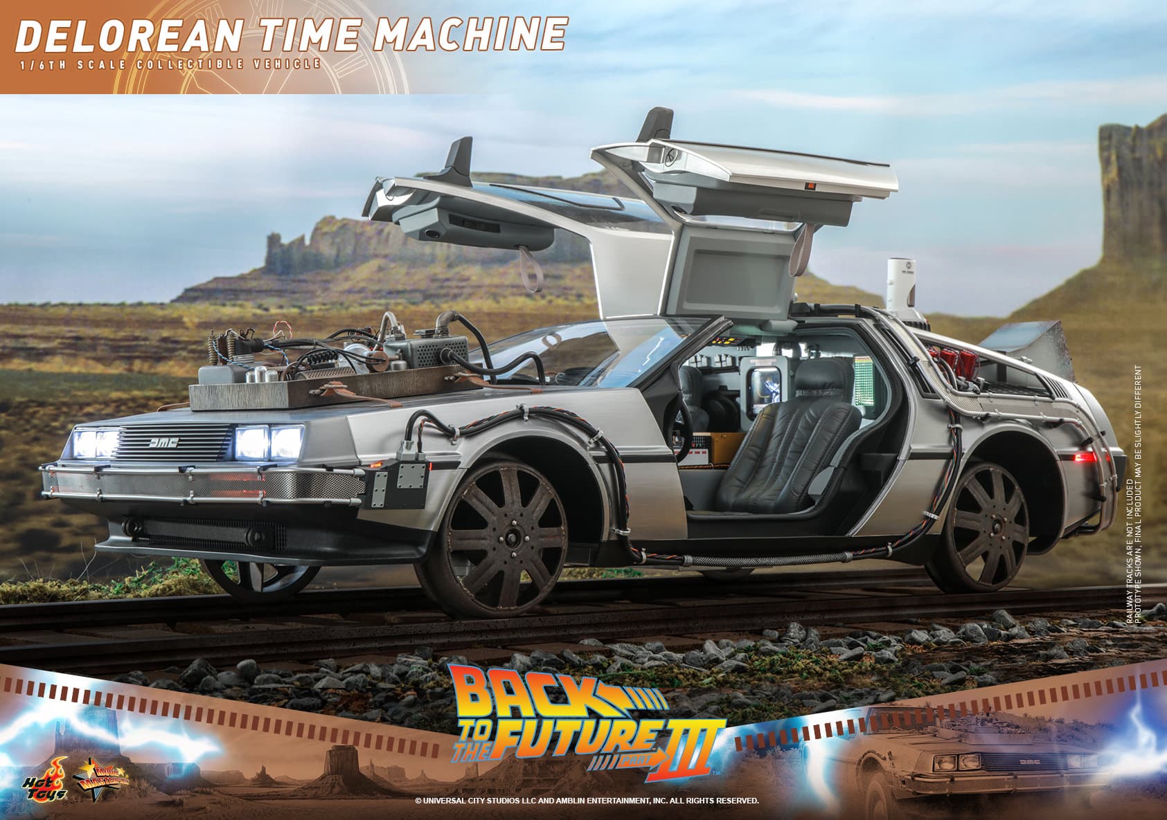 Hot Toys DeLorean Time Machine Sixth Scale Figure Back To The Future ...