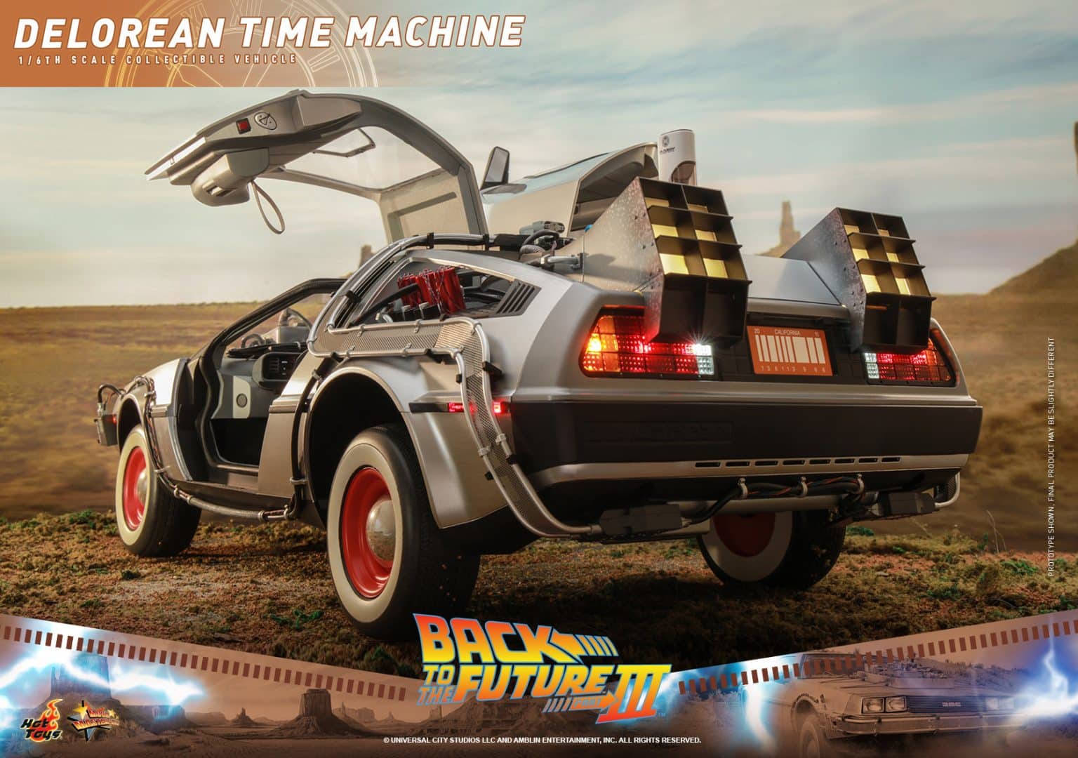 Hot Toys DeLorean Time Machine Sixth Scale Figure Back To The Future ...
