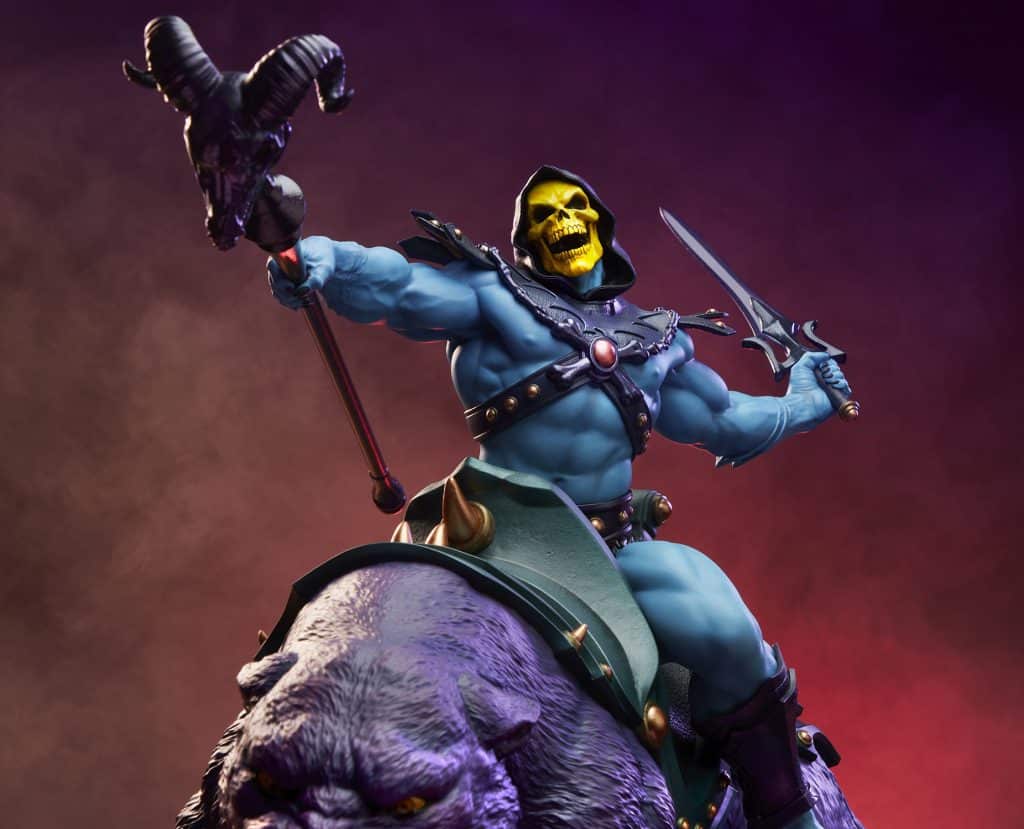 Tweeterhead Skeletor and Panthor Classic Deluxe Statue Masters Of The ...