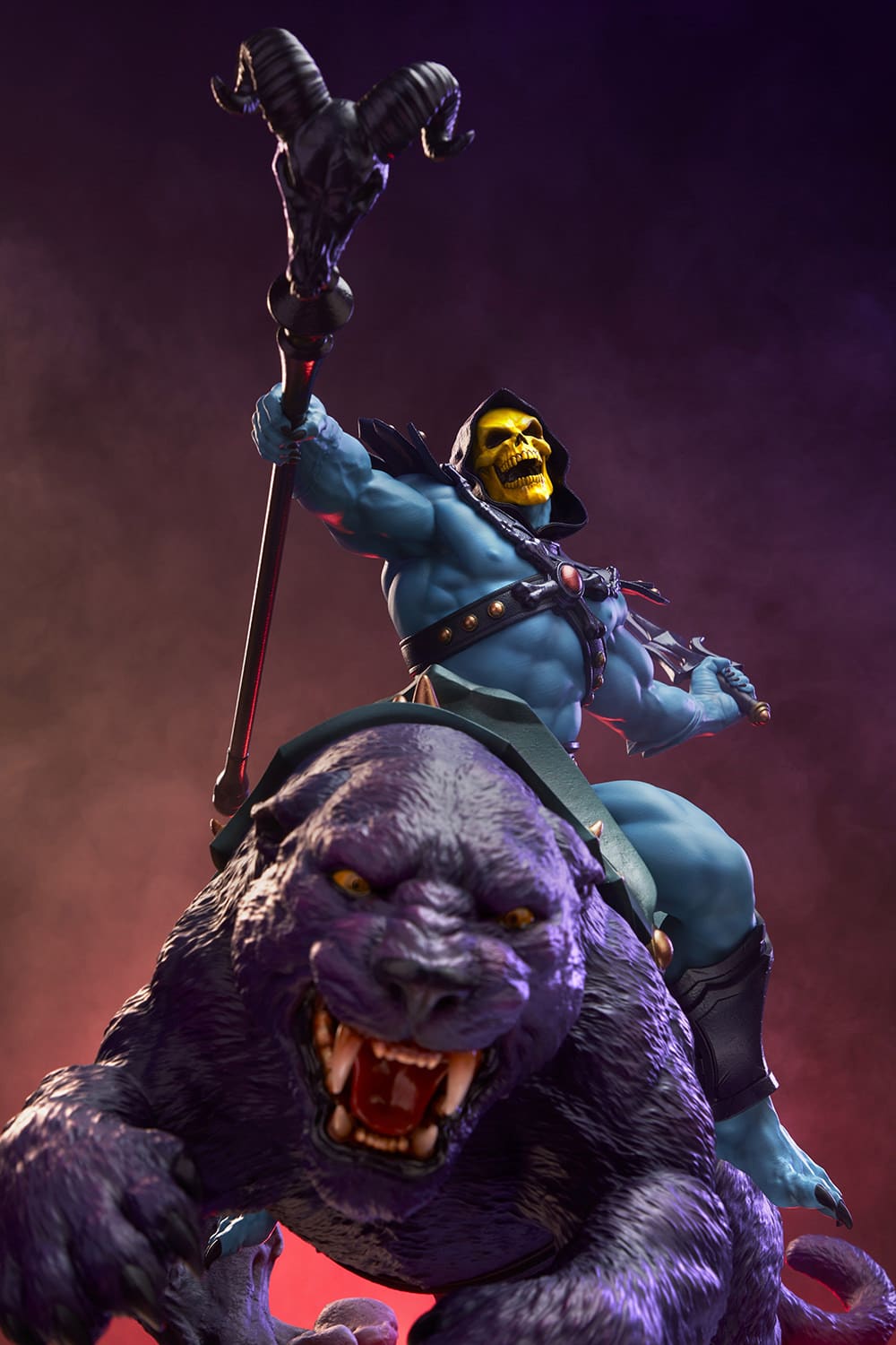 Tweeterhead Skeletor and Panthor Classic Deluxe Statue Masters Of The ...