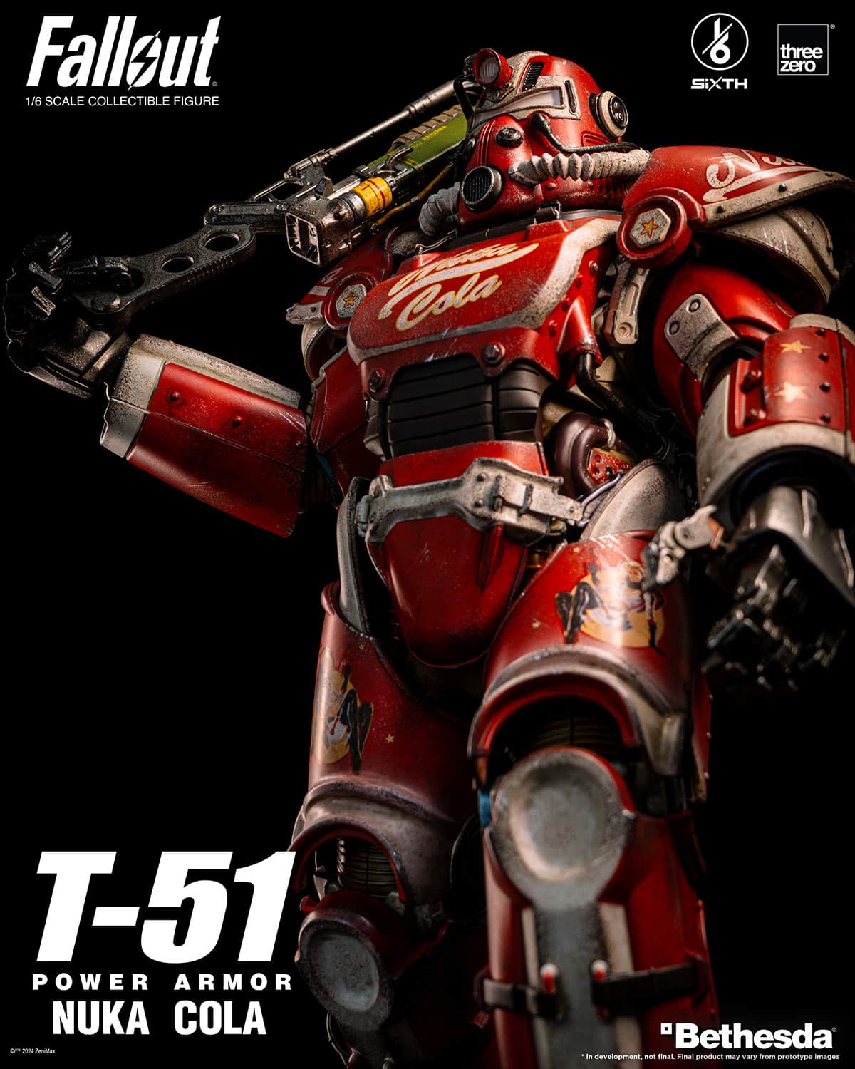 ThreeZero T-51 Nuka Cola Power Armor Sixth Scale Figure Fallout Limited ...