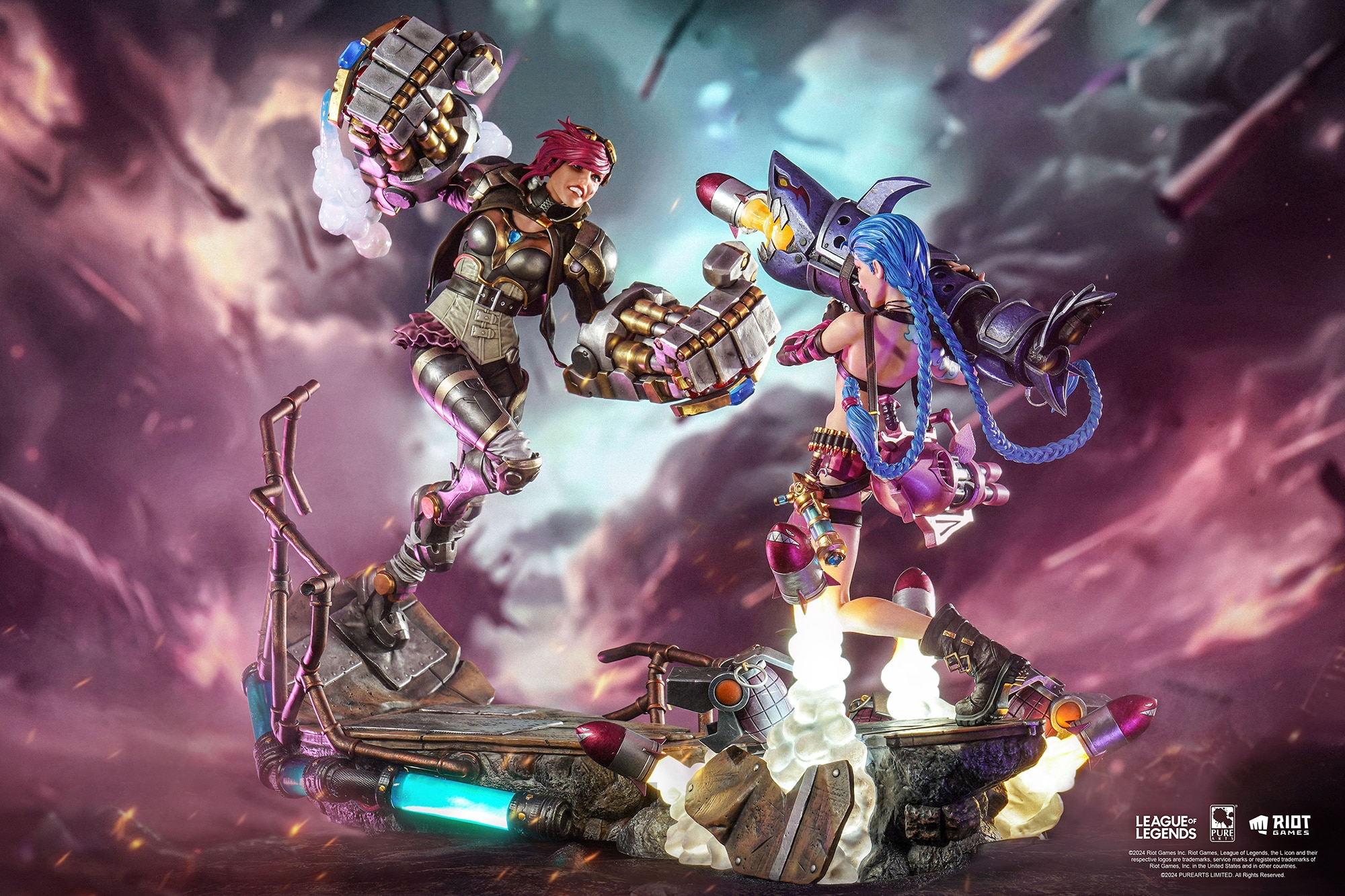 PureArts Vi and Jinx Statue Diorama Limited Arcane Collectible - Comic ...
