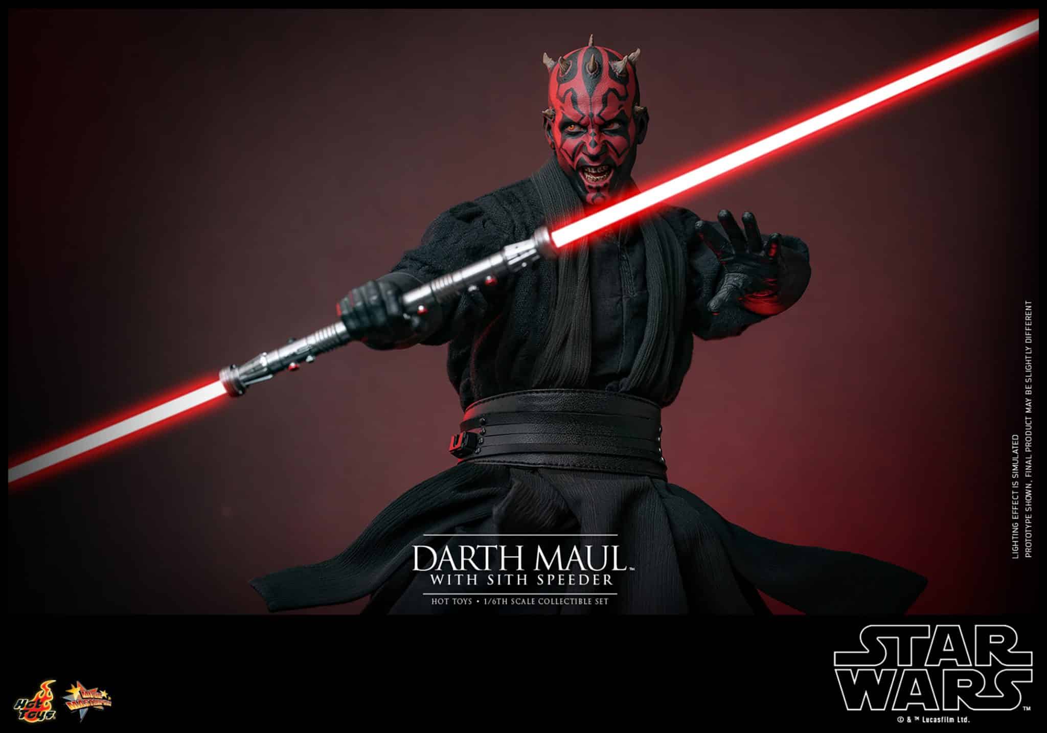 Hot Toys Darth Maul With Sith Speeder Sixth Scale Figure Limited Star ...