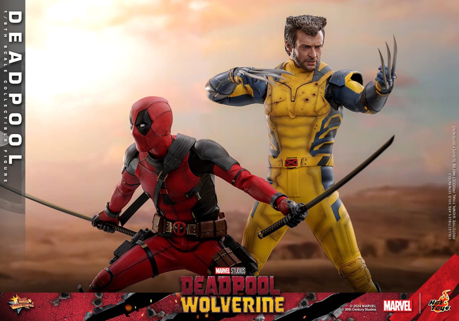 Hot Toys Deadpool Sixth Scale Figure Deadpool & Wolverine 1:6 Limited ...
