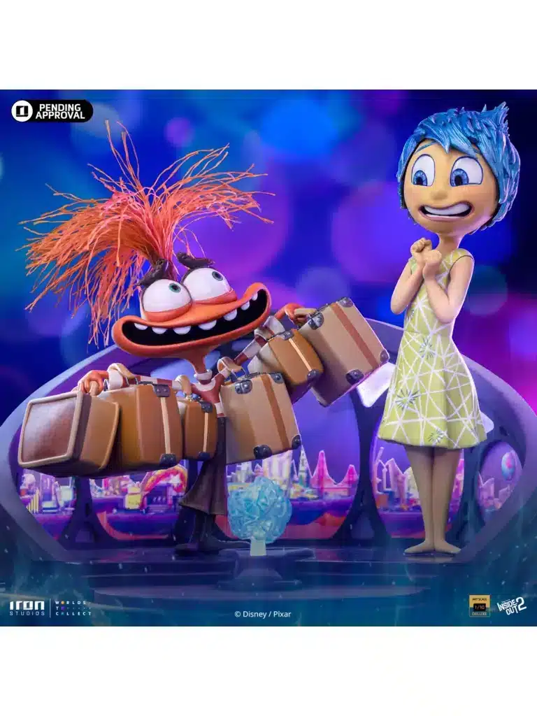 Inside Out Joy and Anxiety Statue Deluxe Inside Out 2 Collectible ...