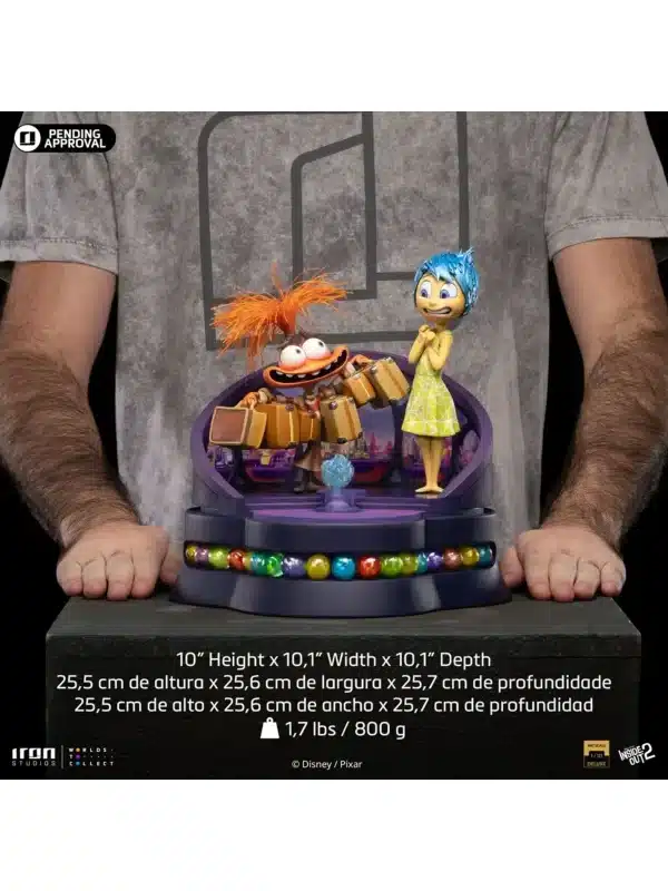 Inside Out Joy and Anxiety Statue Deluxe Inside Out 2 Collectible ...