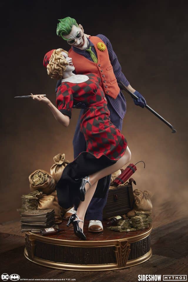 Sideshow Collectibles The Joker and Harley Quinn Lawless Love Statue ...