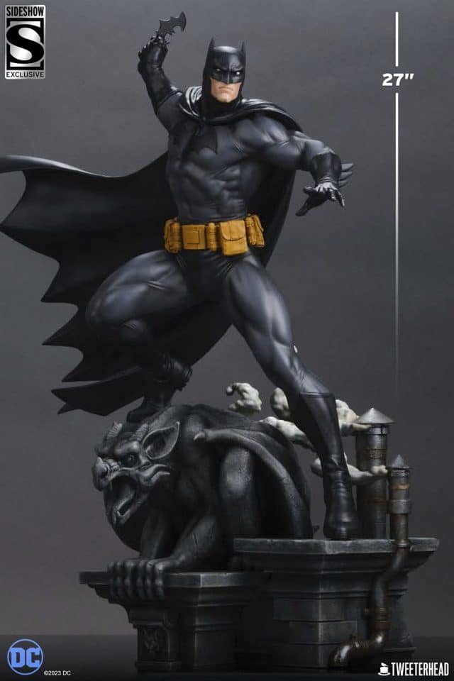 Tweeterhead Batman Statue Quarter Scale Maquette Black and Gray Edition ...