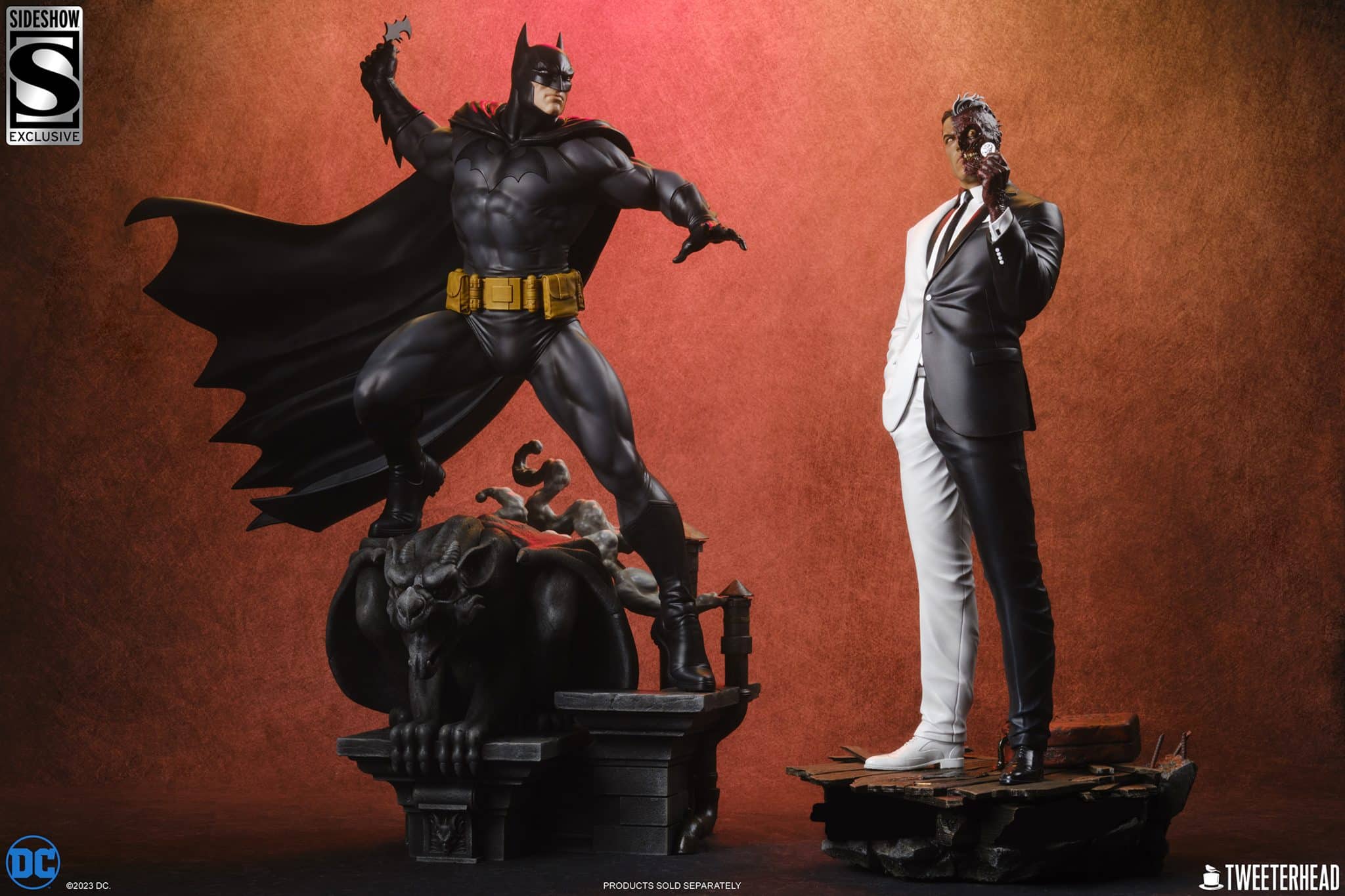 Tweeterhead Batman Statue Quarter Scale Maquette Black and Gray Edition ...