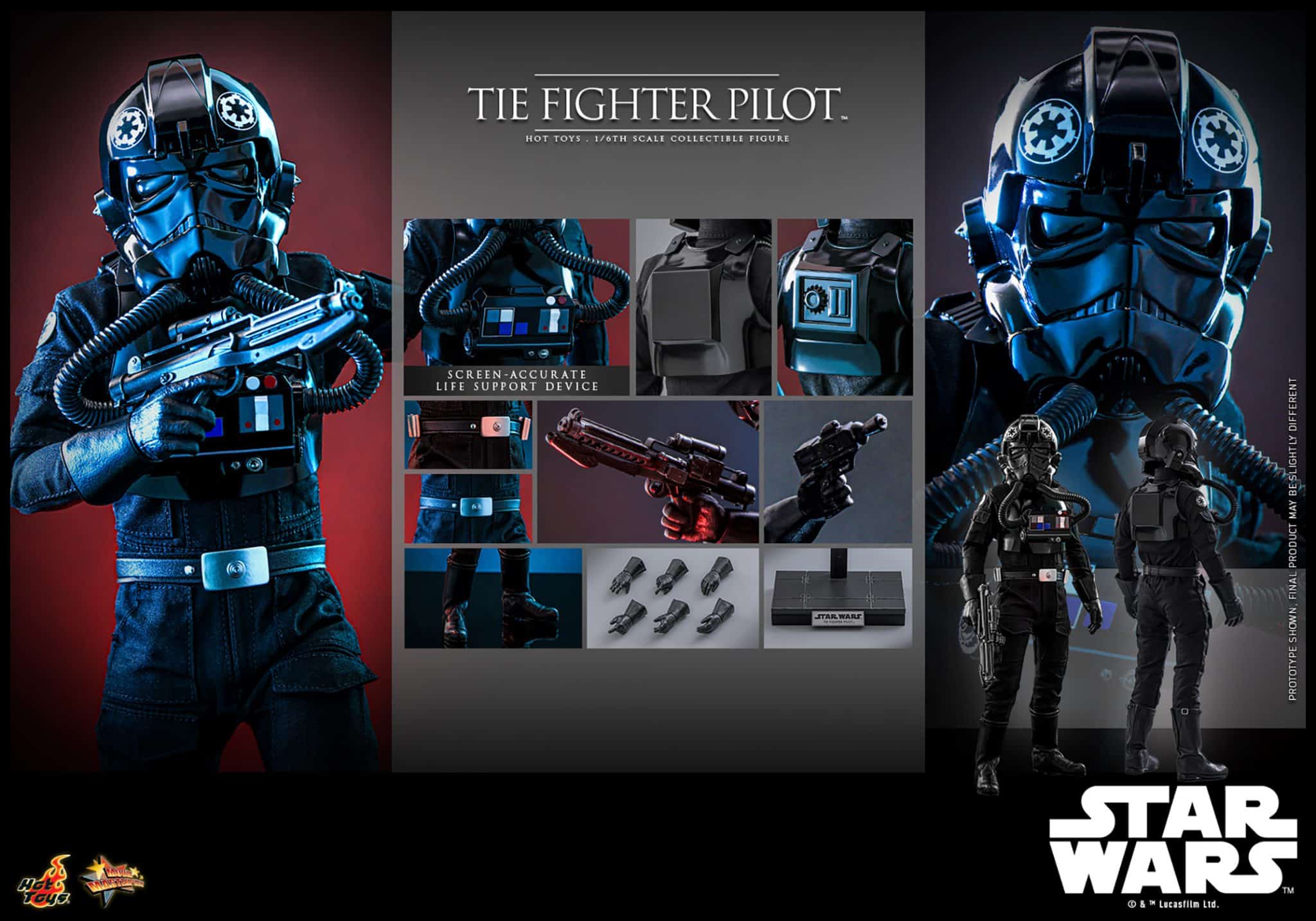 TIE Fighter Pilot Sixth Scale Figure - Comic Concepts
